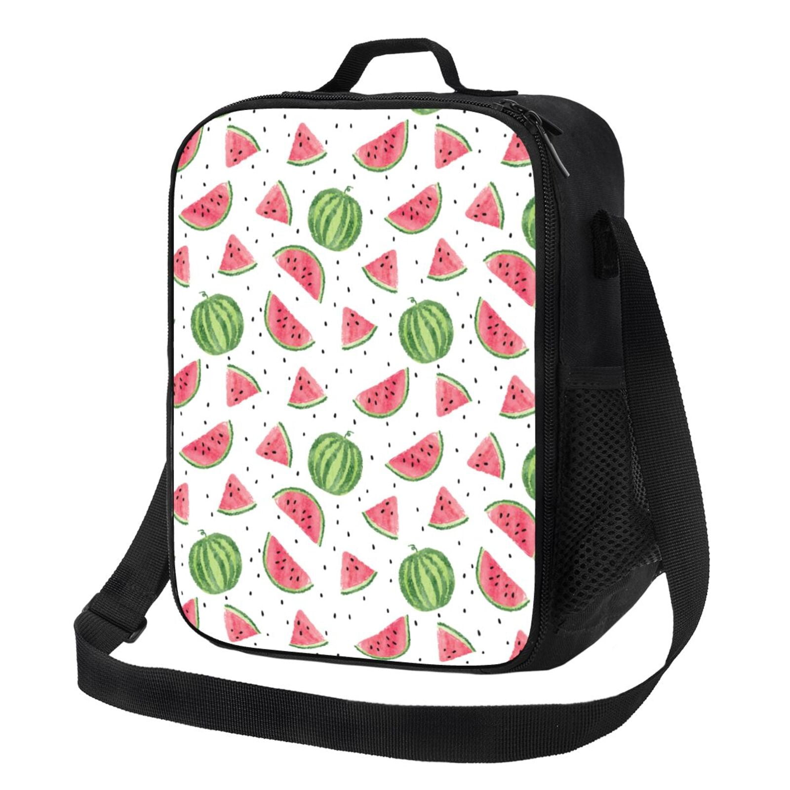 Lsque Hand Drawn Watermelon Lunch Bag Lunch Box for Women Men Reusable ...