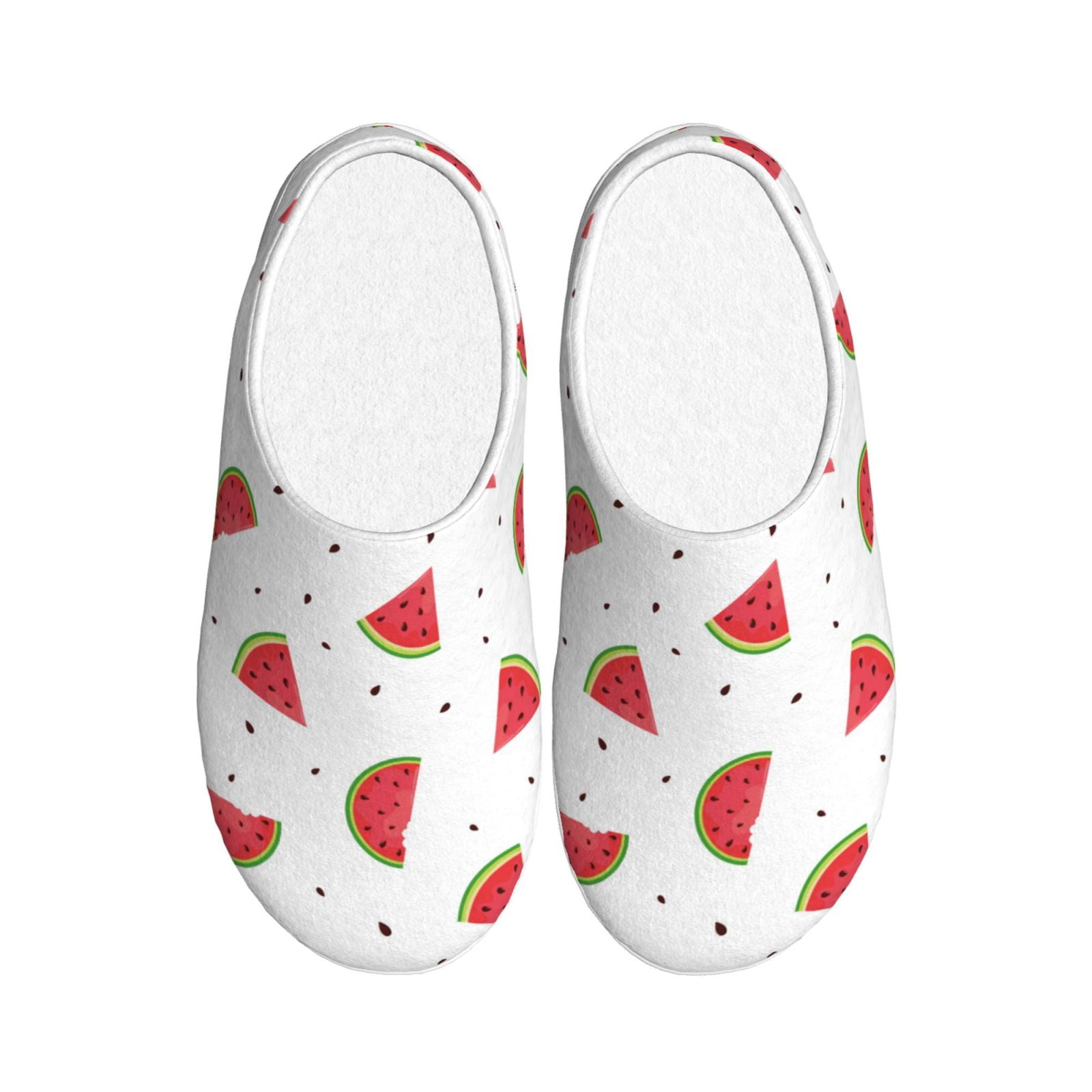 Lsque Hand Drawn Watermelon Pattern Womens Comfort Cotton on Scuff With ...