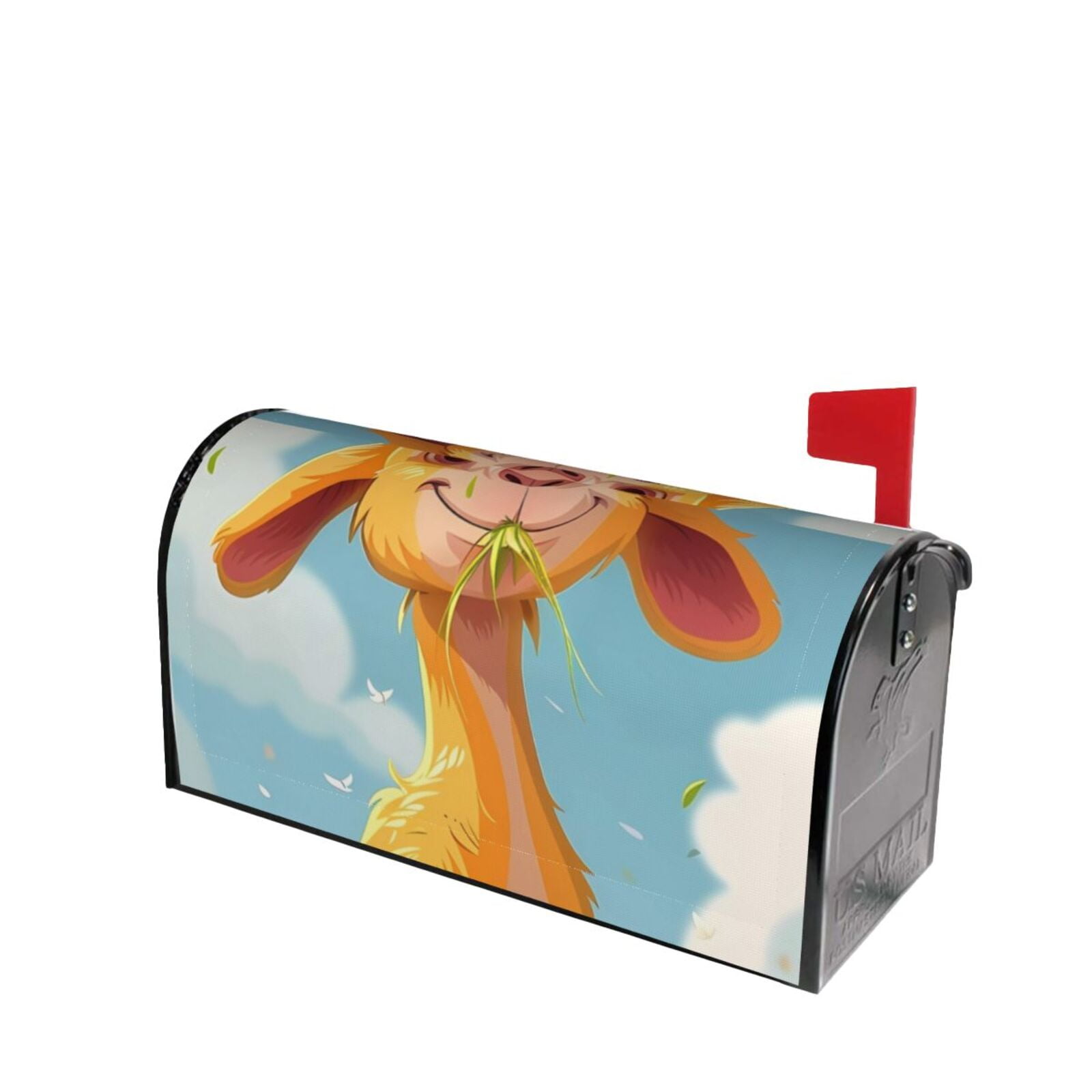 Lsque Happy Goat In Meadow Mailbox Cover Standard Size ,Magnetic ...
