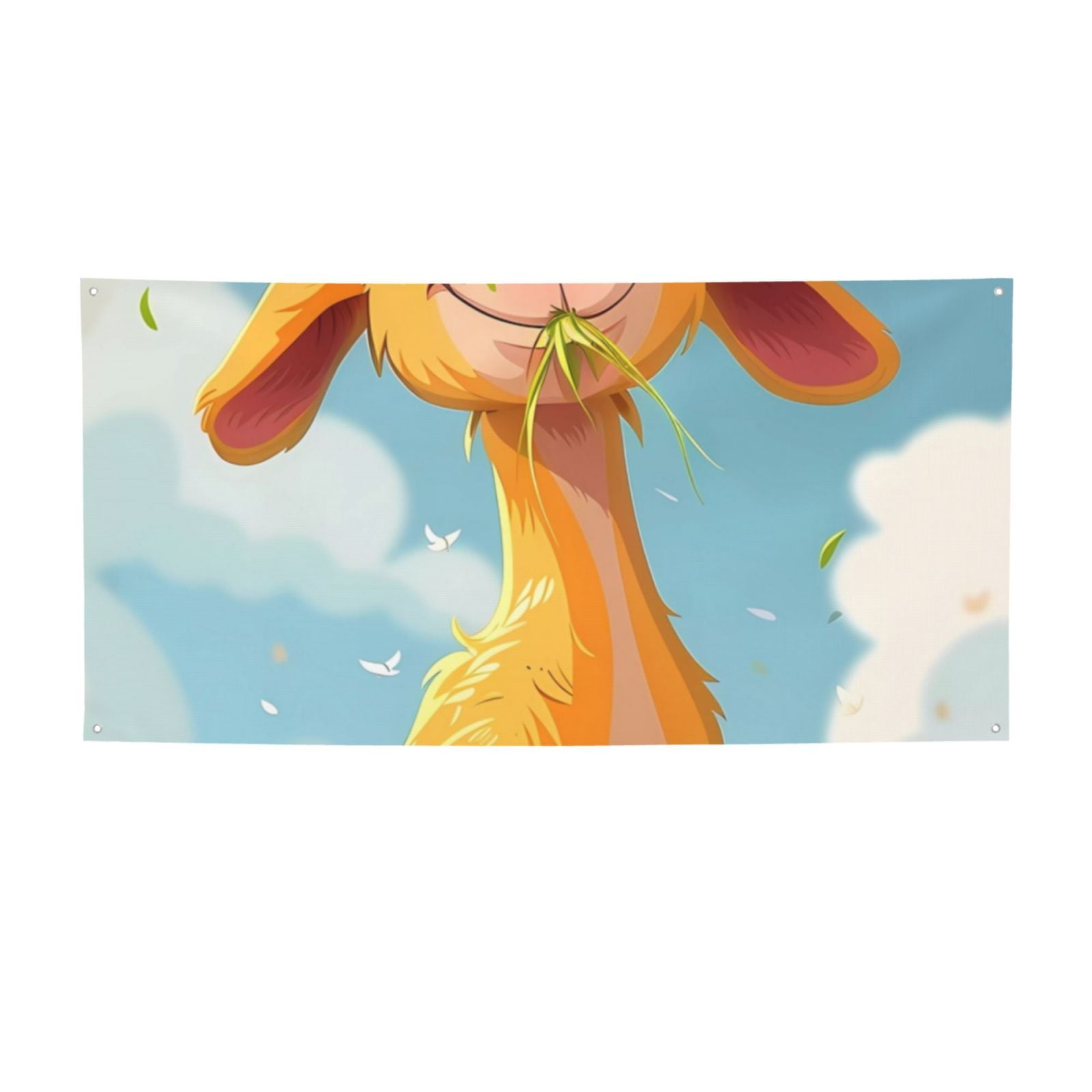 Lsque Happy Goat In Meadow Pattern Party Banner, Festive Banner ...