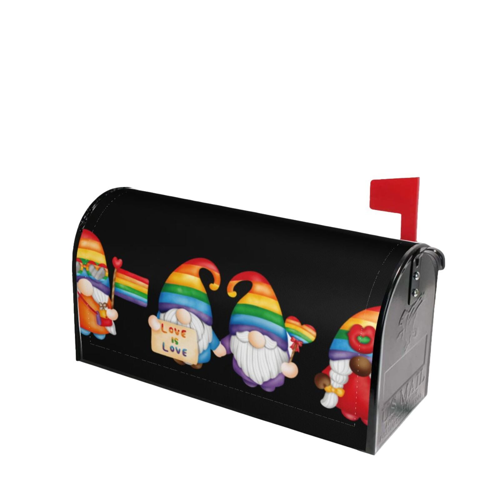 Lsque Happy Pride Gnome Mailbox Cover Standard Size ,Magnetic Mailbox ...