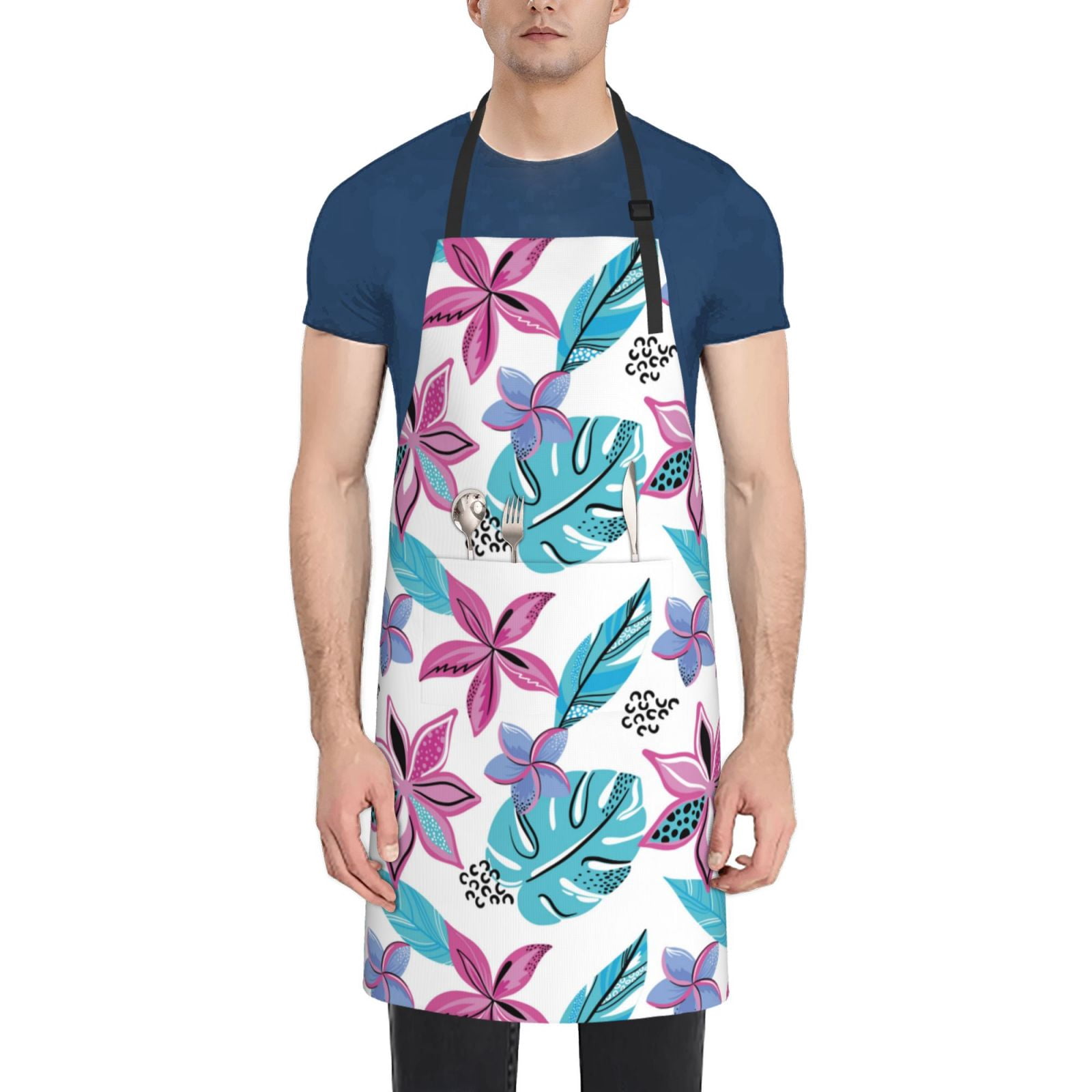 Lsque Hawaiian Style Waterproof Apron Chef Aprons for Men Heavy Duty ...