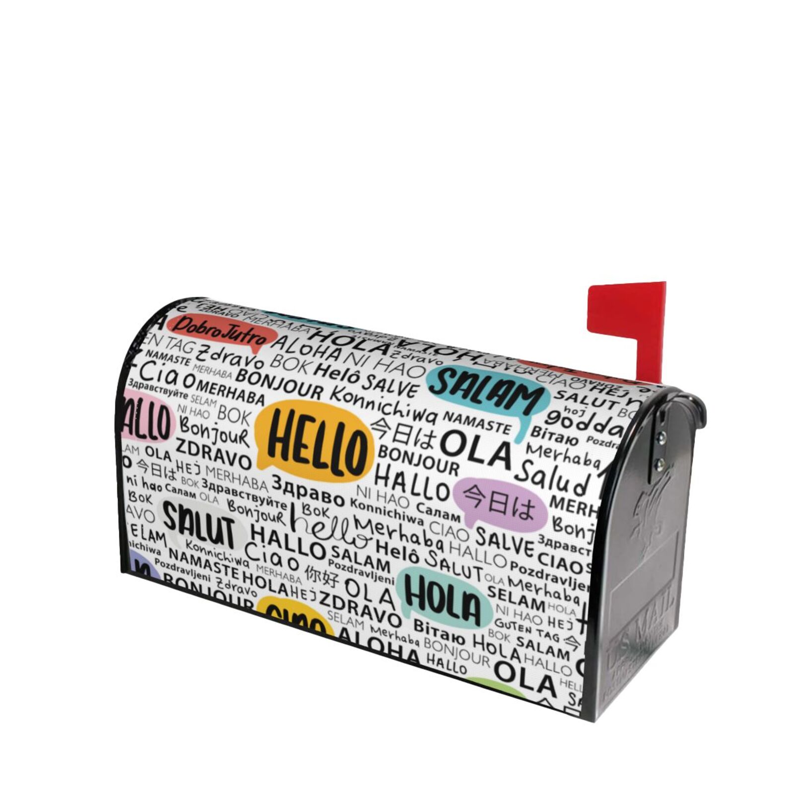 Lsque Hello Mailbox Cover Standard Size ,Magnetic Mailbox Covers Post Wraps Letter Box Cover ...