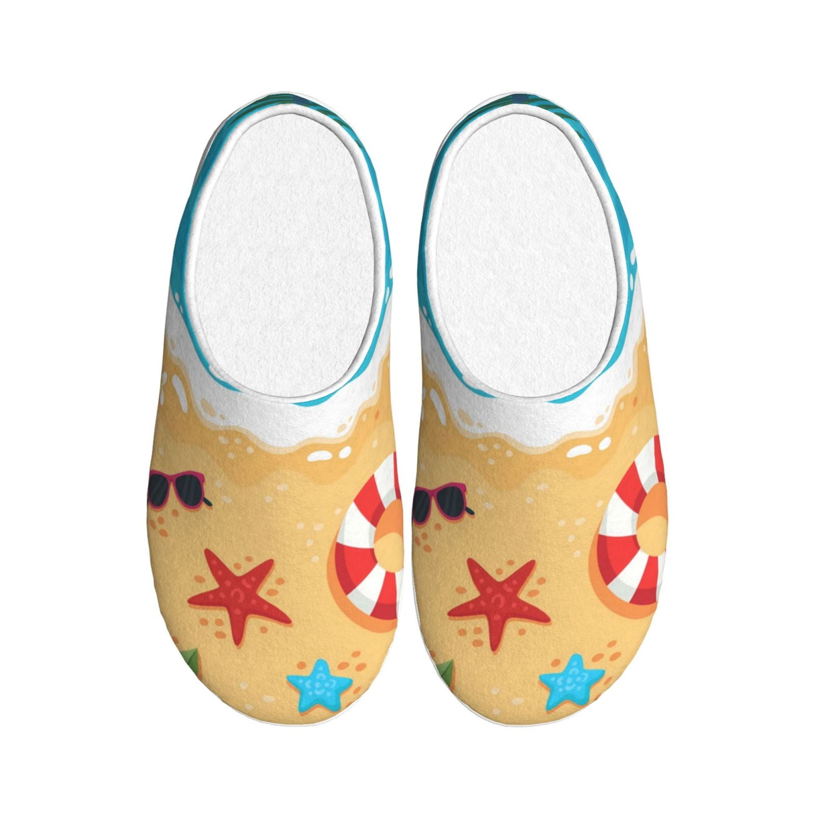 Lsque Hello Summer1 Pattern Womens Comfort Cotton on Scuff With Memory ...