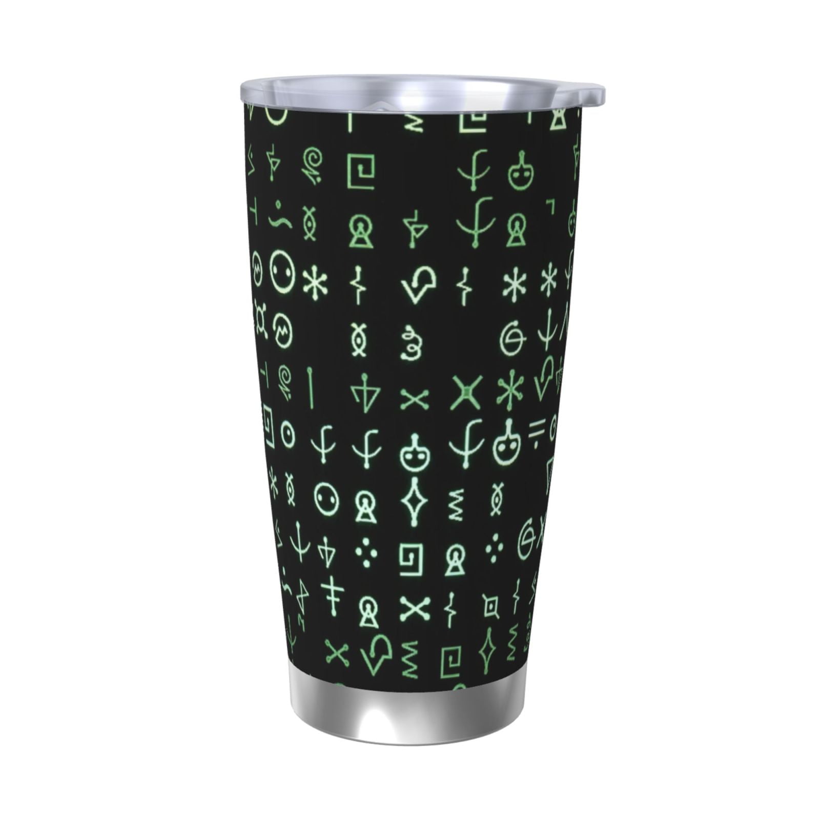 Lsque Hieroglyphic Symbols Pattern 20oz Car Cup with Lid and Straw ...