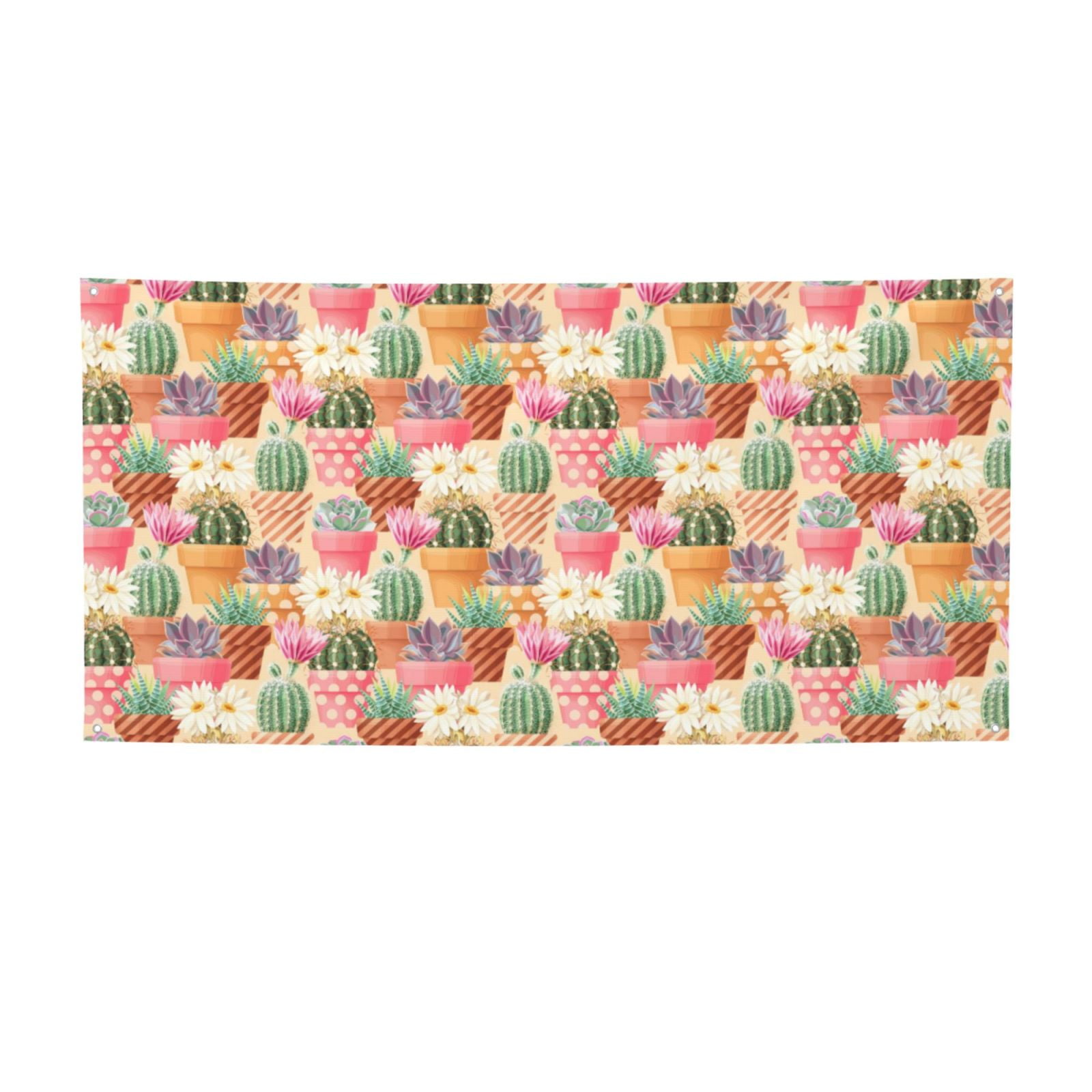 Lsque High Detail Succulent Pattern Party Banner, Festive Banner ...