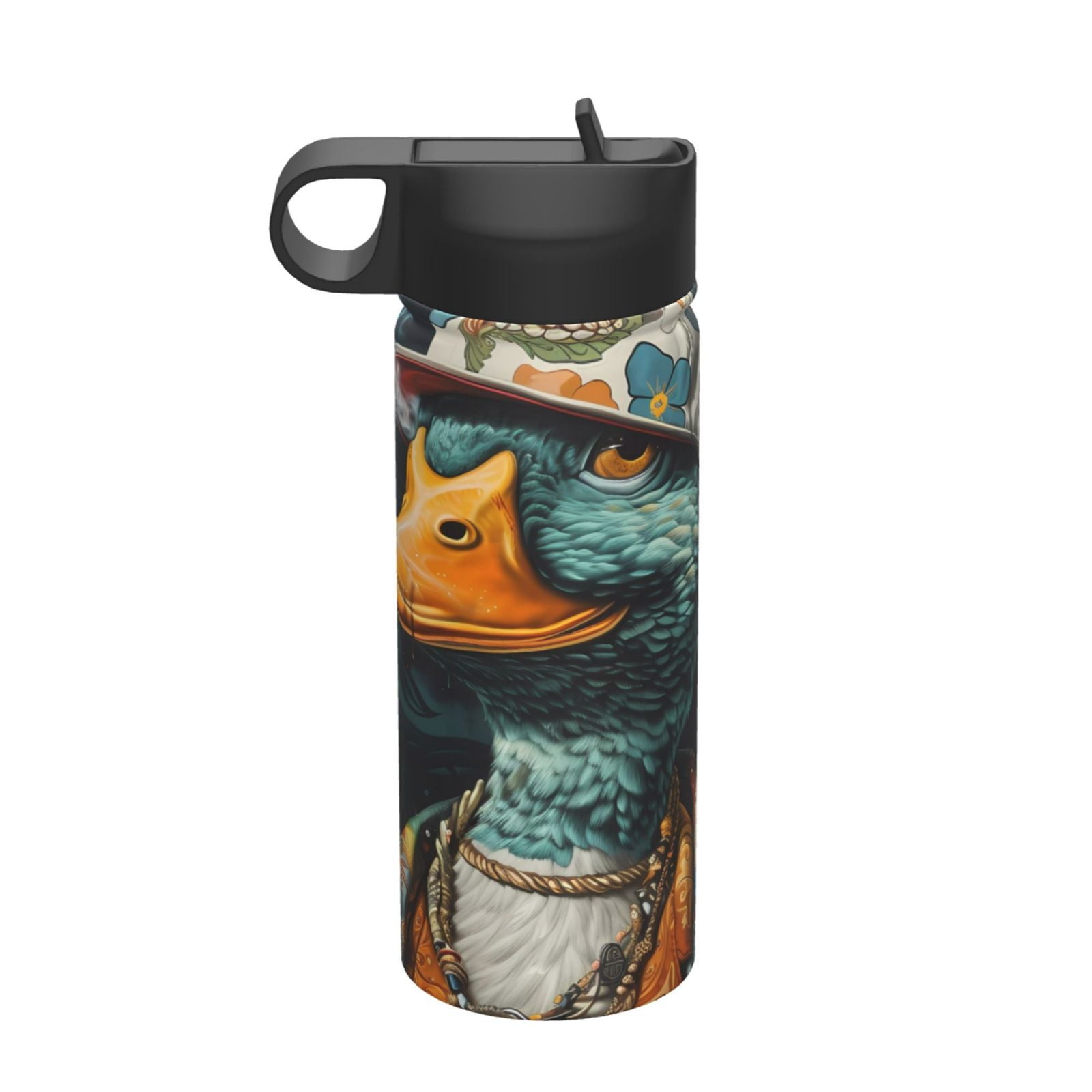 Lsque Hip-Hop Duck Pattern 18oz Sports Insulated Kettle With Straw ...
