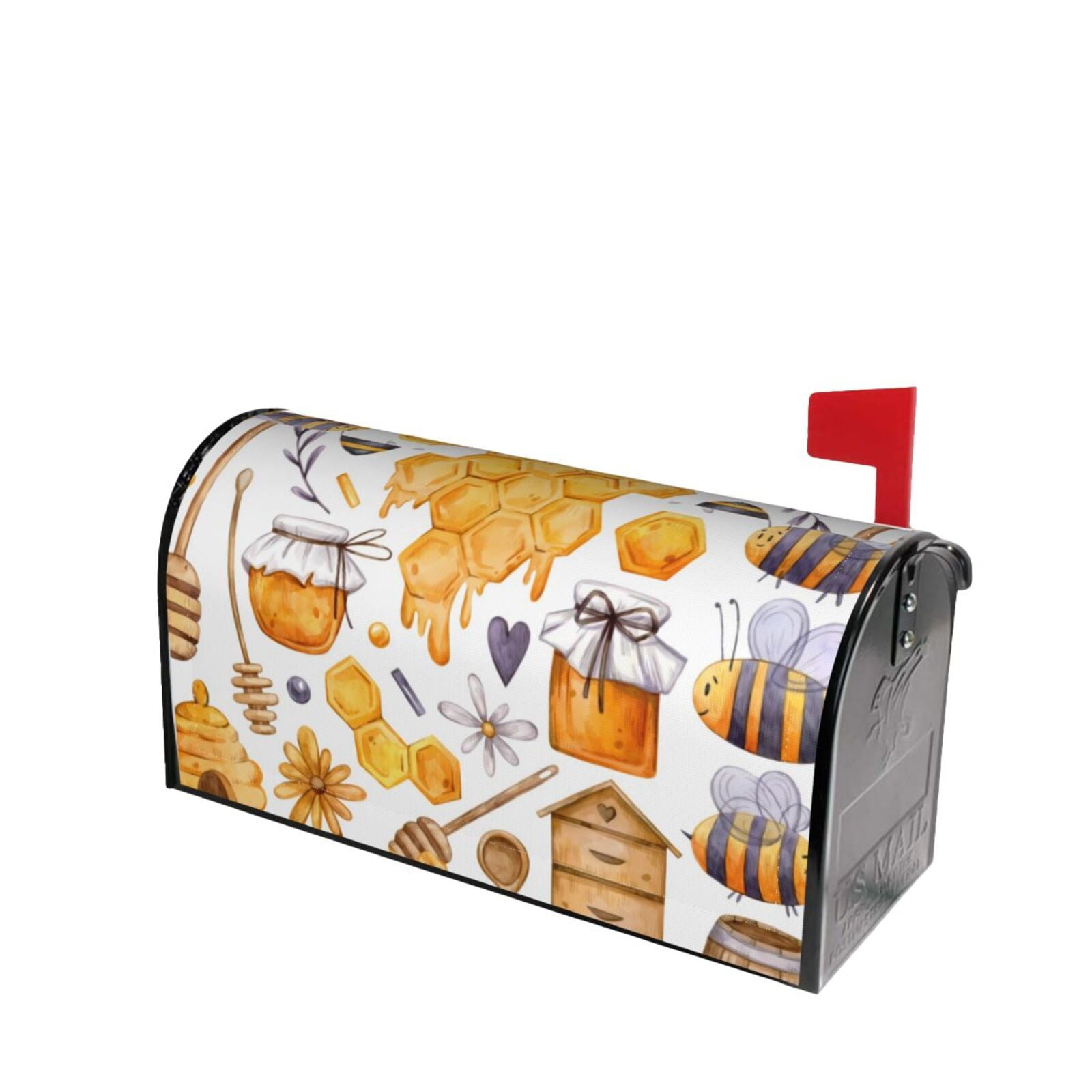 Lsque Honey Bee Set Mailbox Cover Standard Size ,Magnetic Mailbox ...