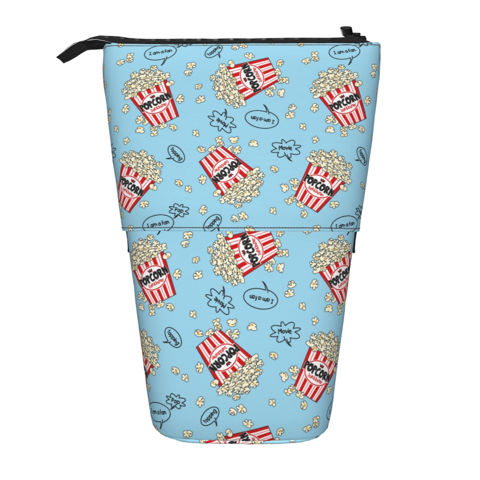 Lsque I Am A Fan Popcorn Pattern Telescopic Pencil Bag Pen Holder ...