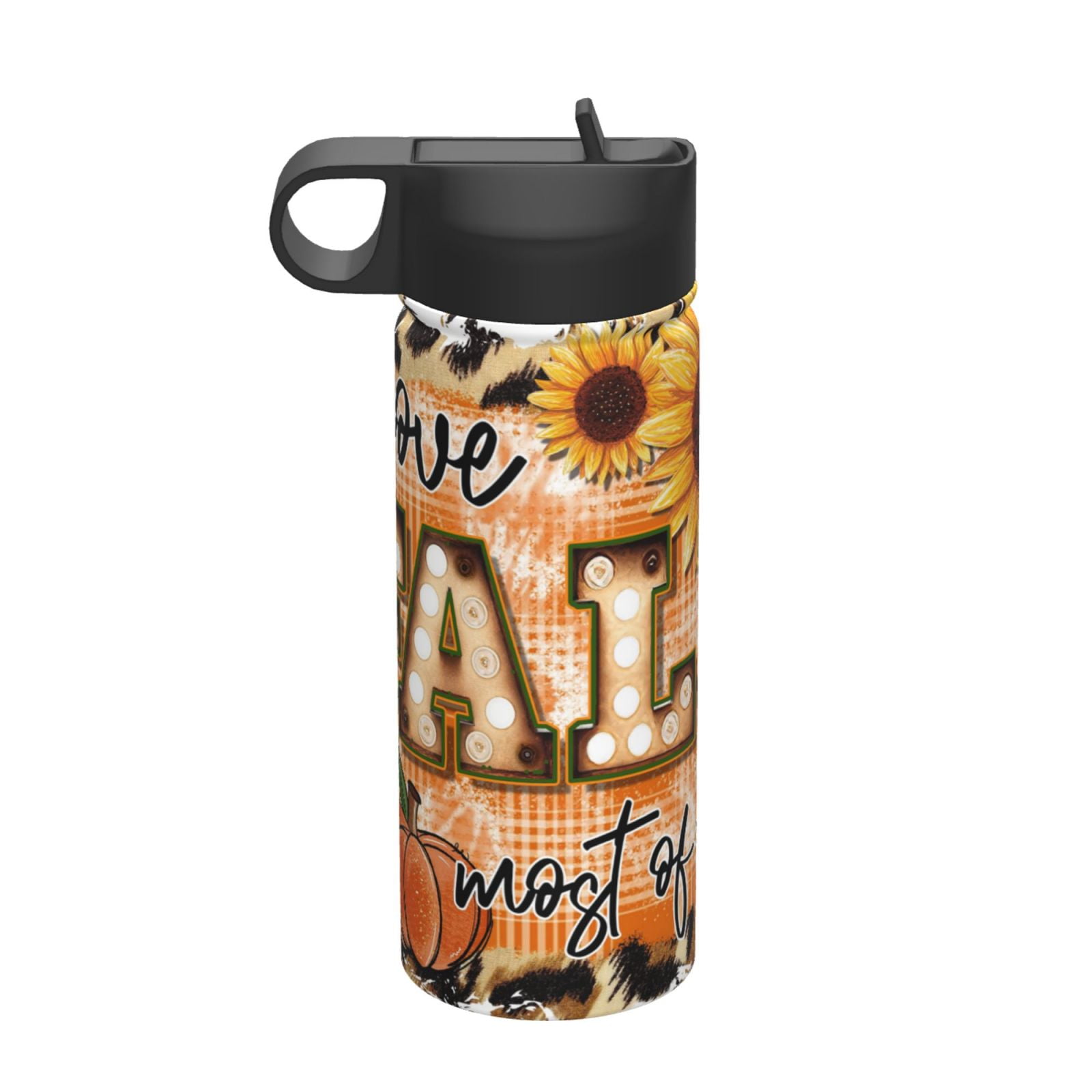Lsque I Love Fall Most Of All Pattern 18oz Sports Insulated Kettle With ...