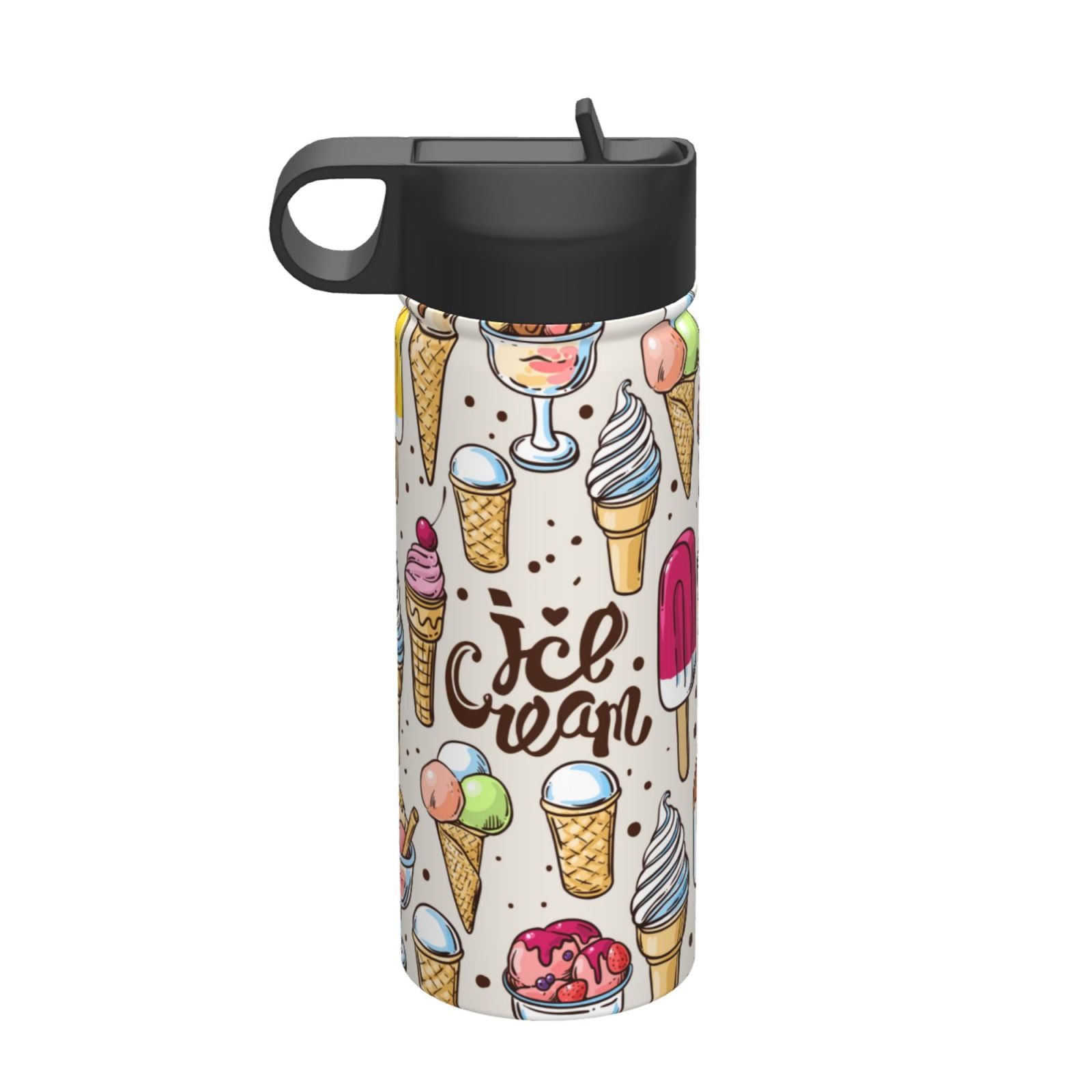 Lsque Ice Cream Pattern 18oz Sports Insulated Kettle With Straw ...