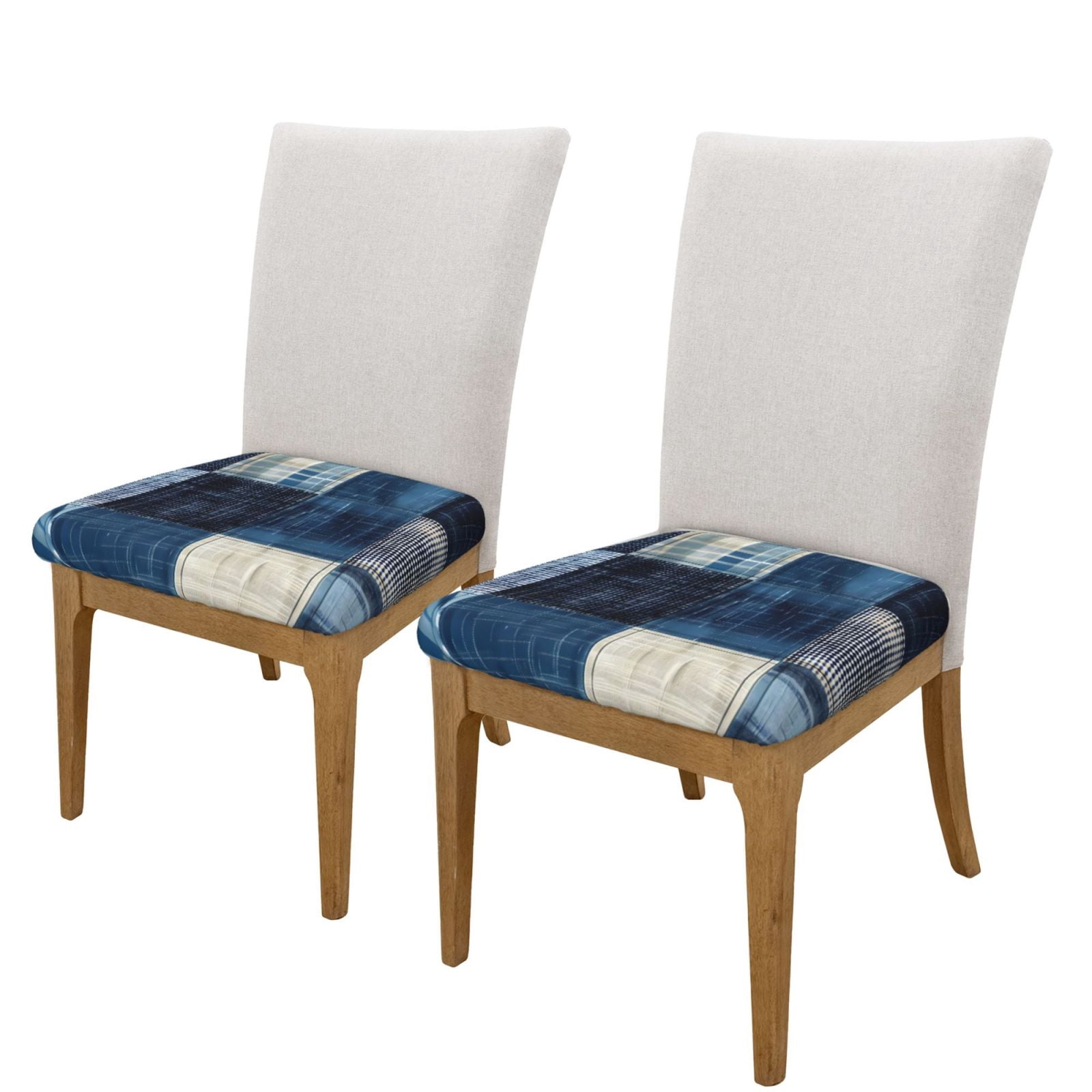Lsque Indigo Patchwork Quilt Printed Square Couch Cushion Covers ...