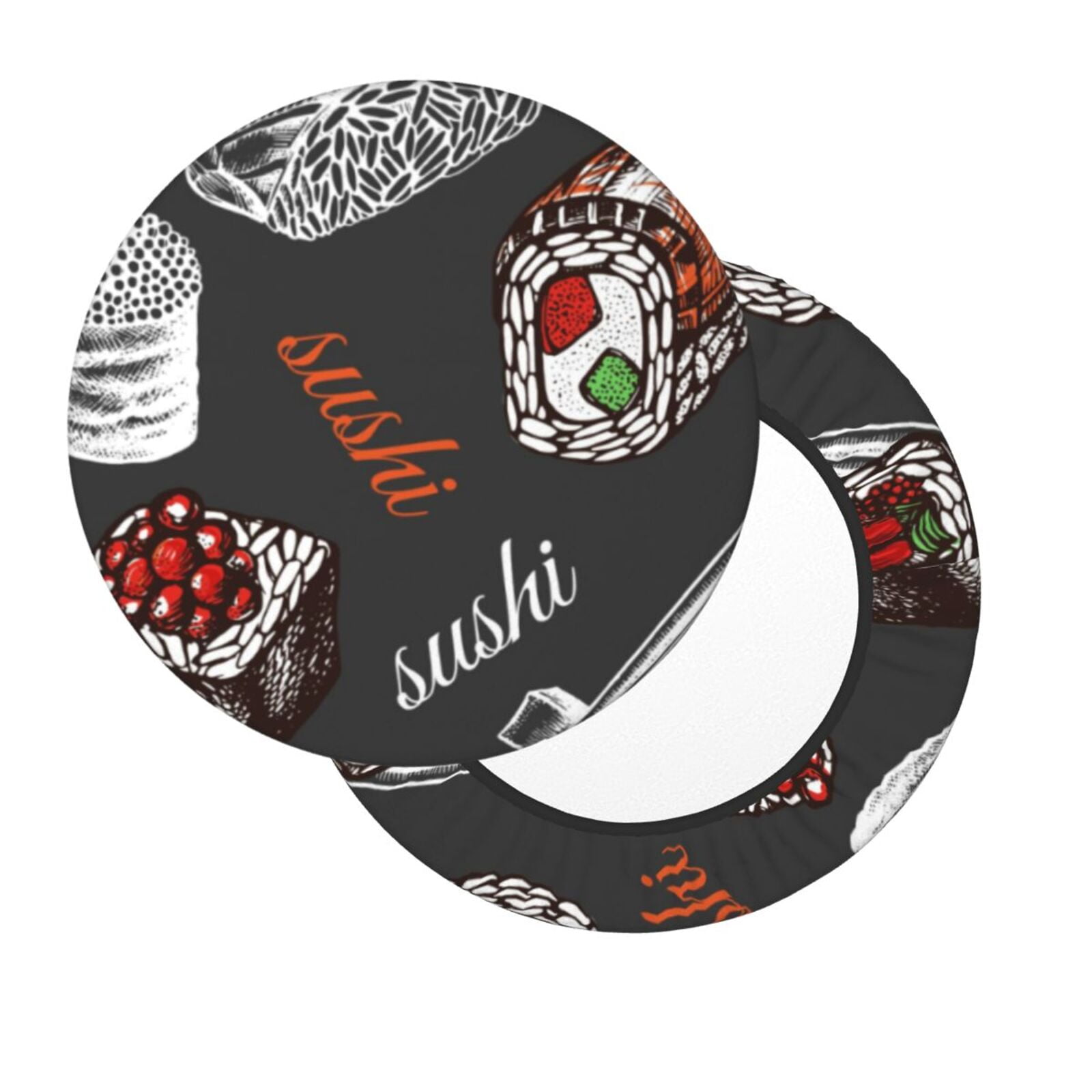 Lsque Japanese Sushi Hashi Round Bar chair cushion covers Velvet Fabric ...