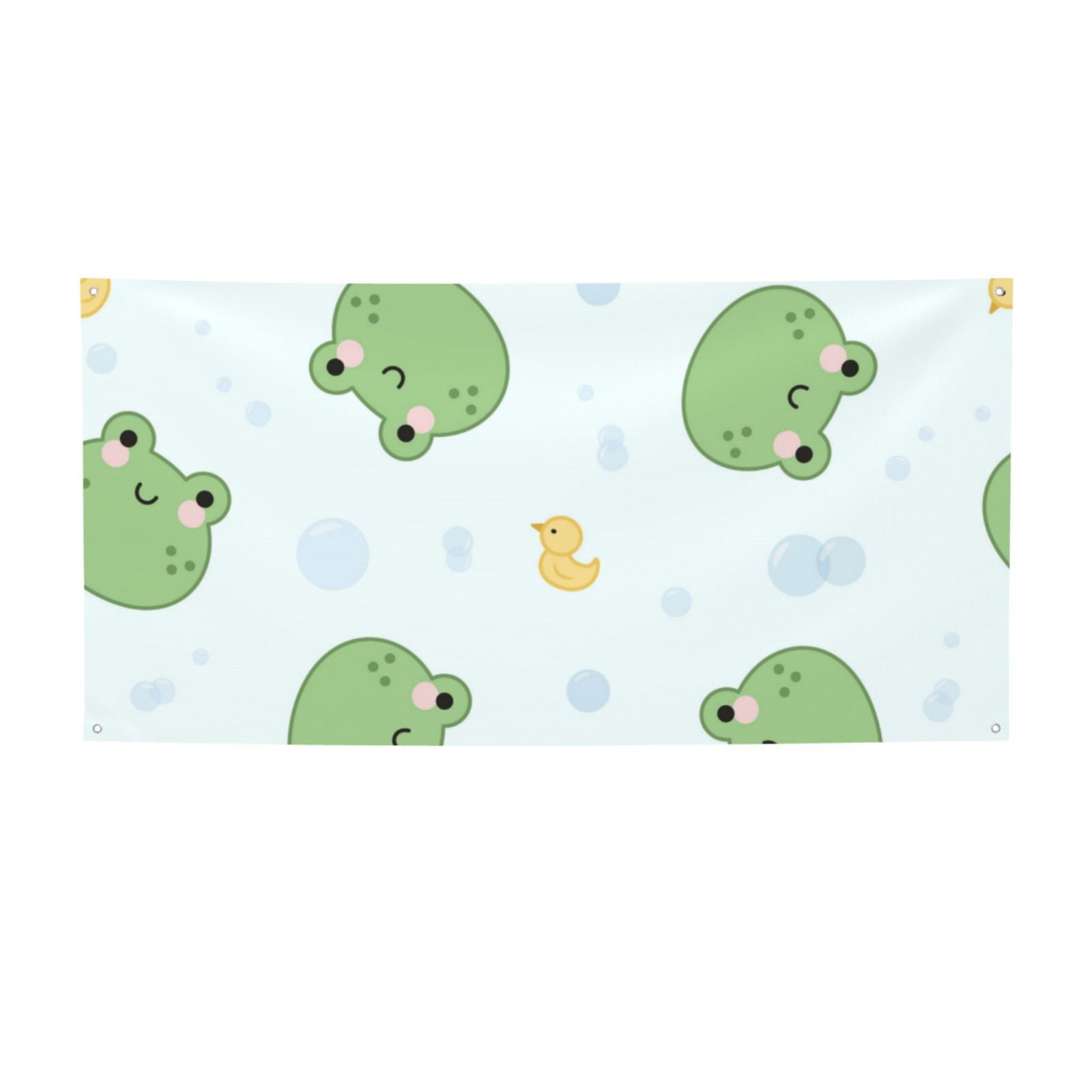 Lsque Kawaii Frogs Pattern Party Banner, Festive Banner , Holiday ...