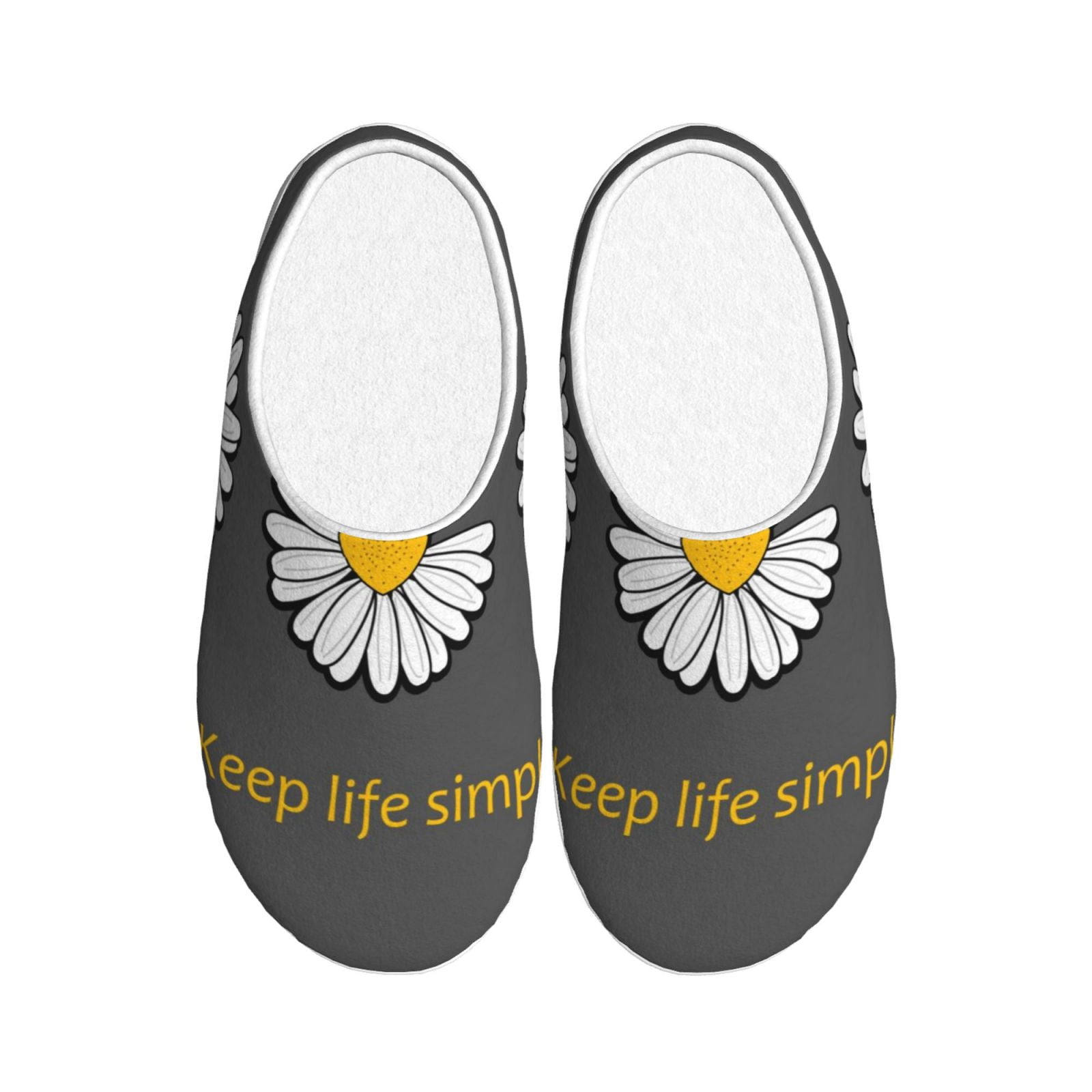 Lsque Keep Life Simple Daisy Flower Pattern Womens Comfort Cotton on ...