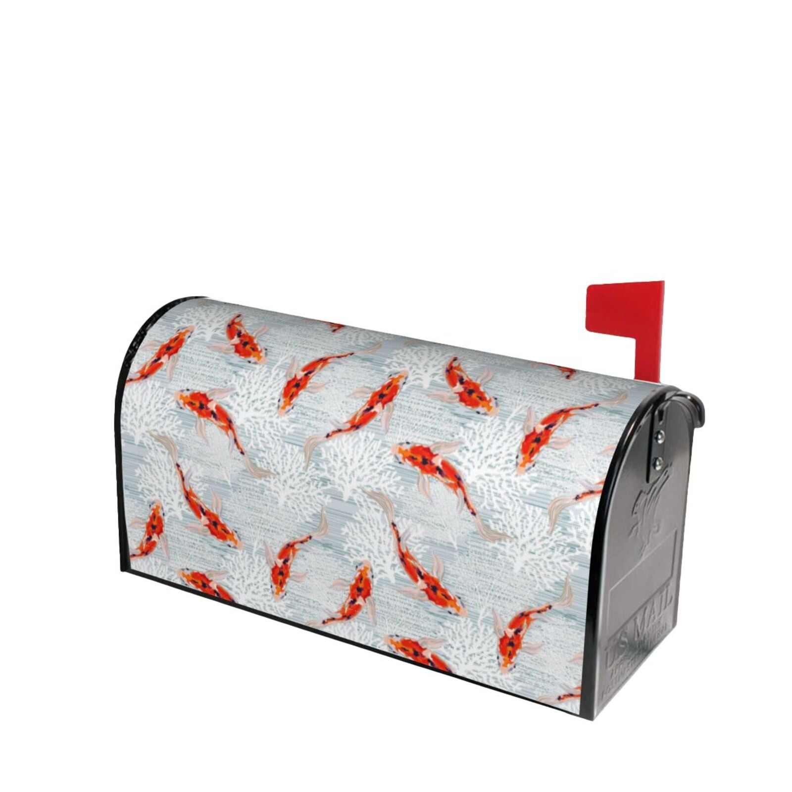 Lsque Koi Fish Corals,Spring Summer Mailbox Cover Standard Size ...