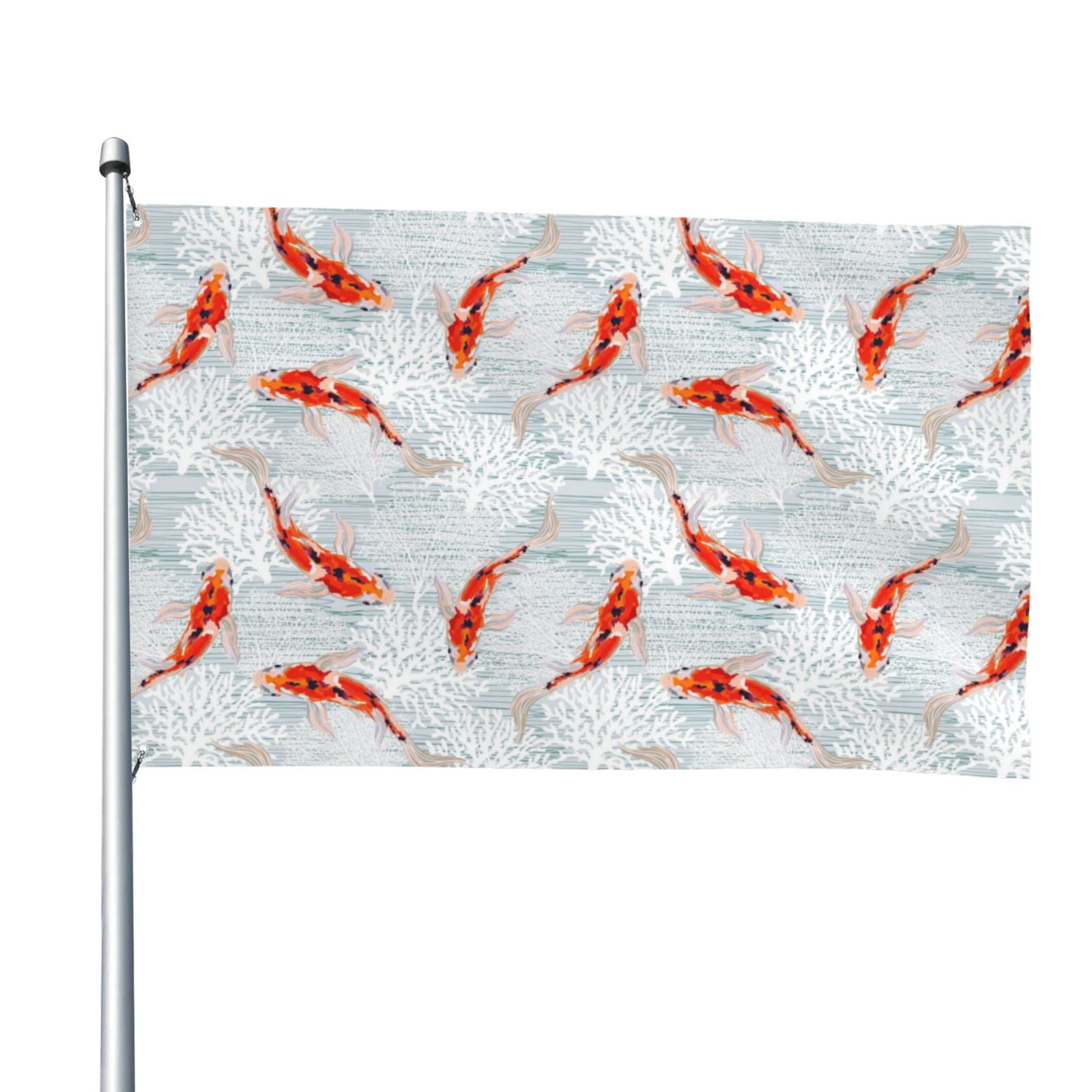 Lsque Koi Fish Corals,Spring Summer Pattern Flag,Koi Fish Corals,Spring ...