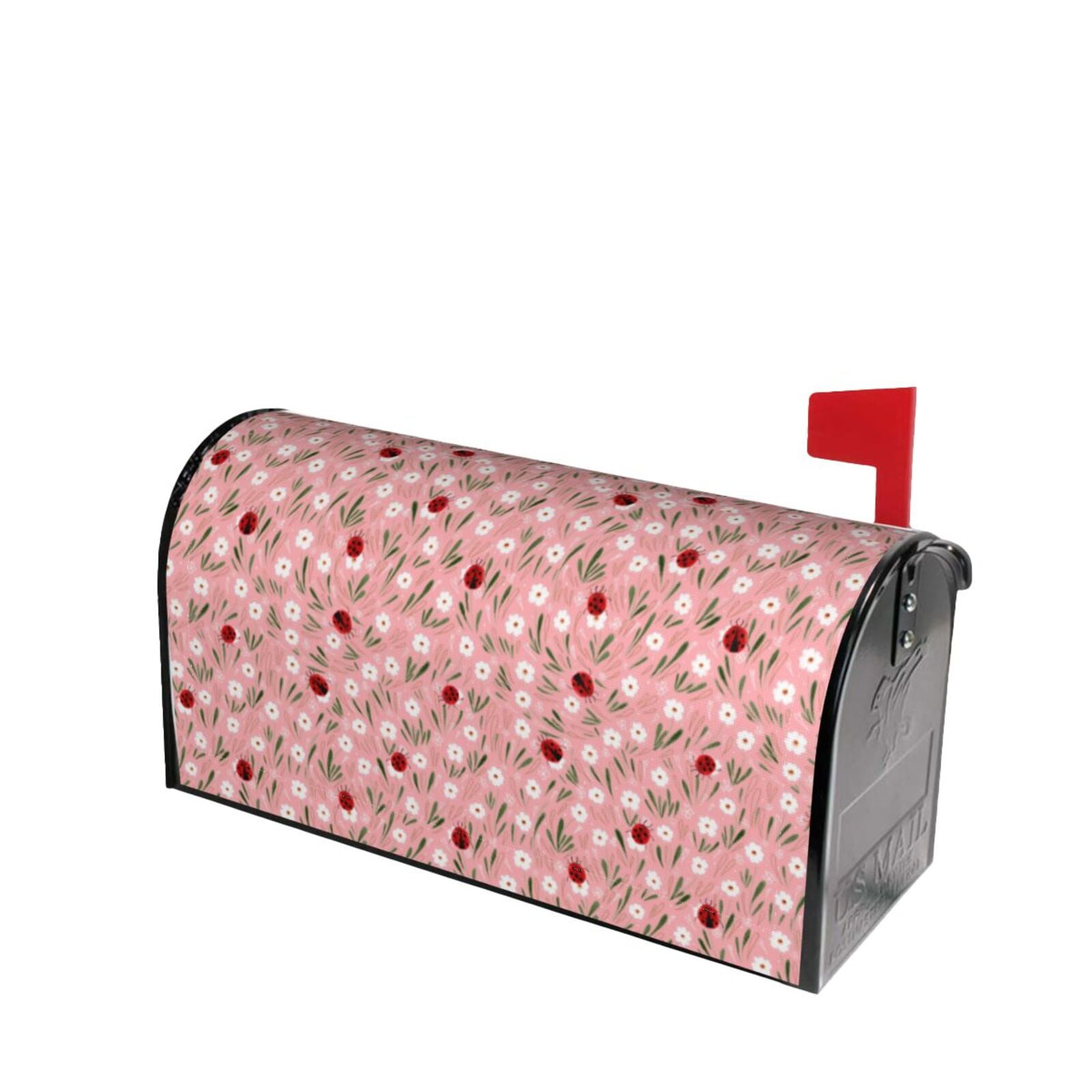 Lsque Ladybug And Flowers Mailbox Cover Standard Size ,Magnetic Mailbox ...