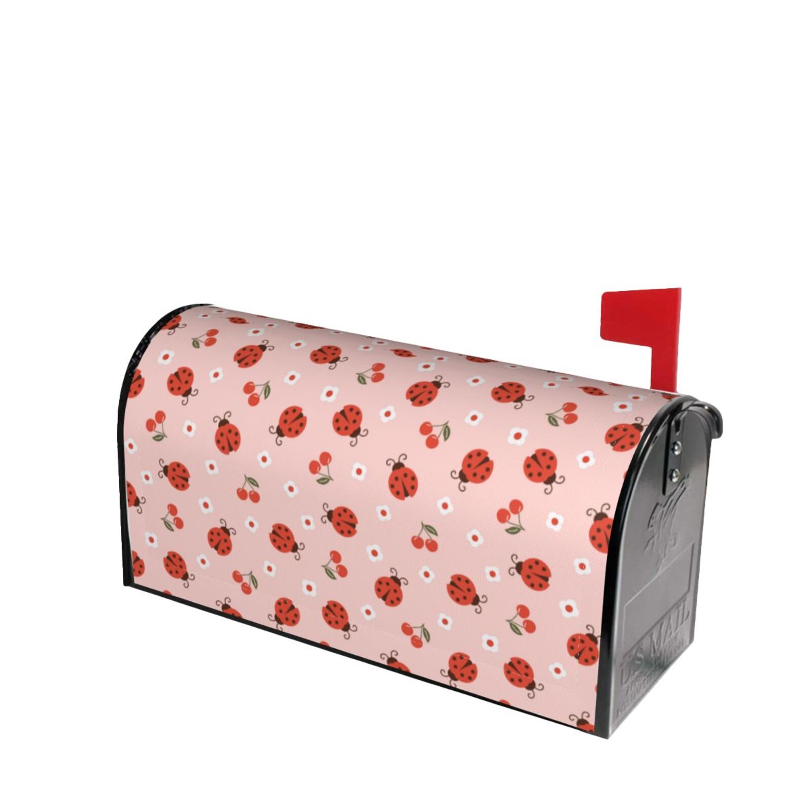 Lsque Ladybug With Flower Mailbox Cover Standard Size ,Magnetic Mailbox ...