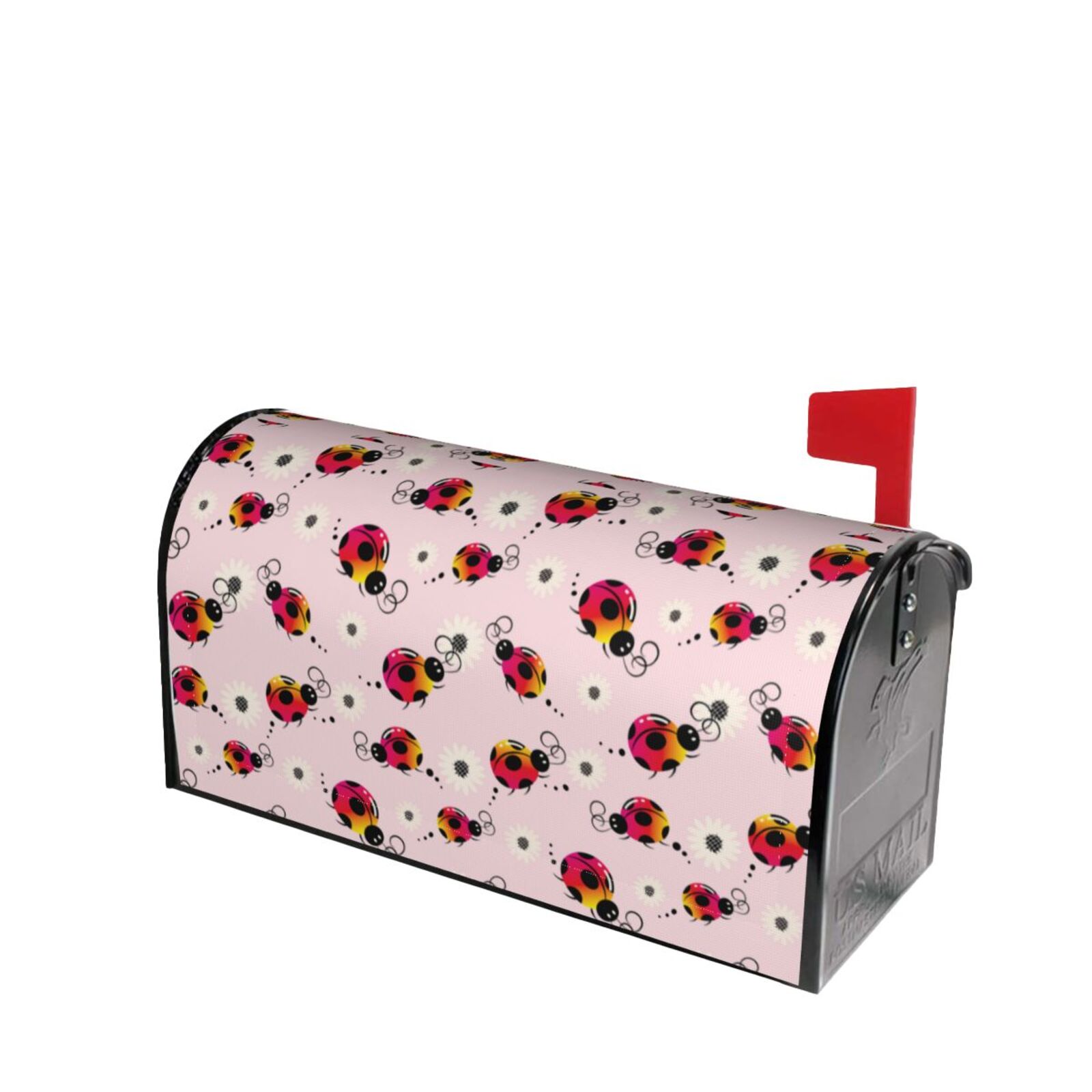 Lsque Ladybugs And Flower Mailbox Cover Standard Size ,Magnetic Mailbox ...
