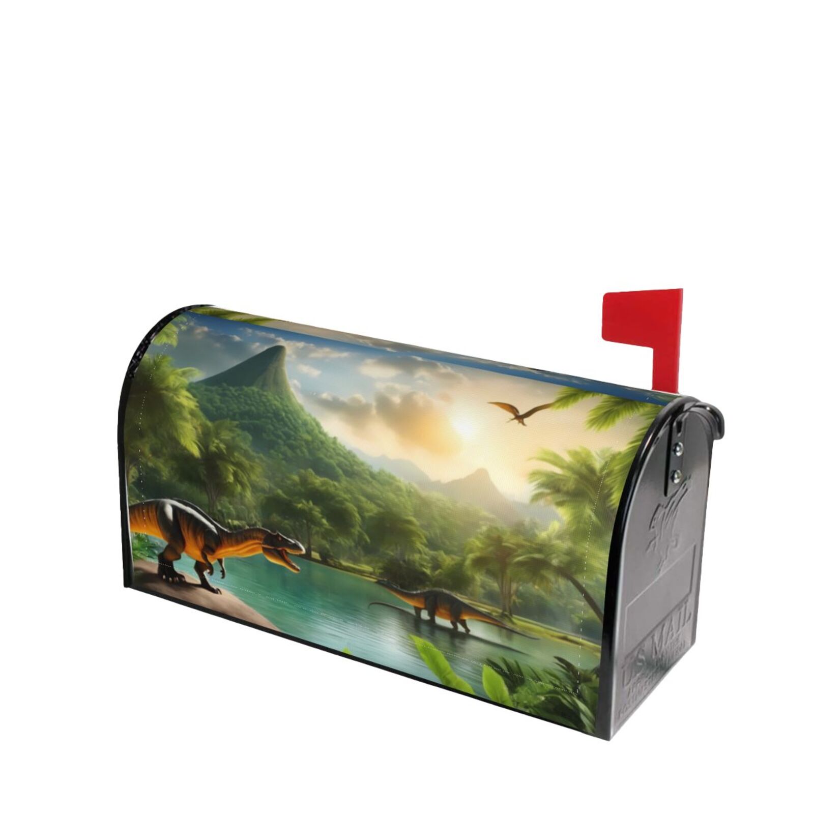 Lsque Lake Forest Dinosaur Mailbox Cover Standard Size ,Magnetic ...