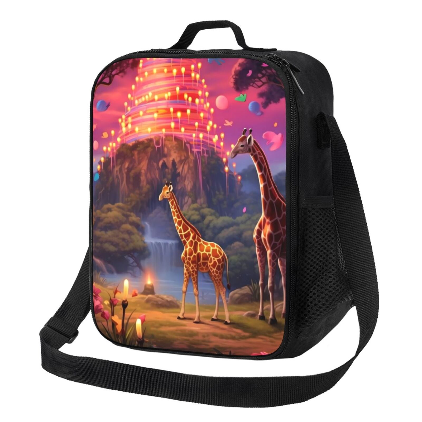Lsque Lantern Giraffes Magical Forest Lunch Bag Lunch Box for Women Men ...