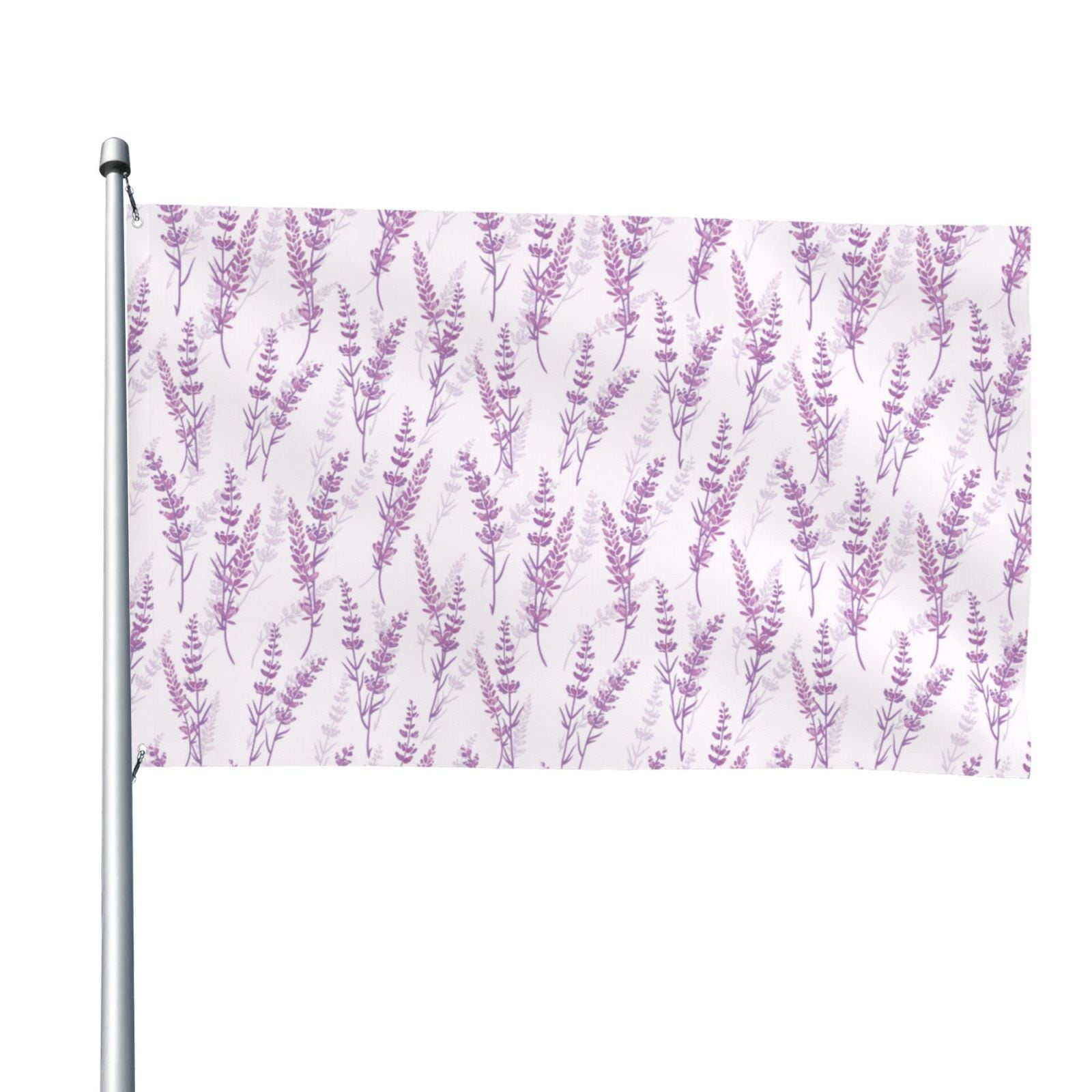 Lsque Lavender Flowers Pattern Flag,Lavender Flowers Printed Garden ...