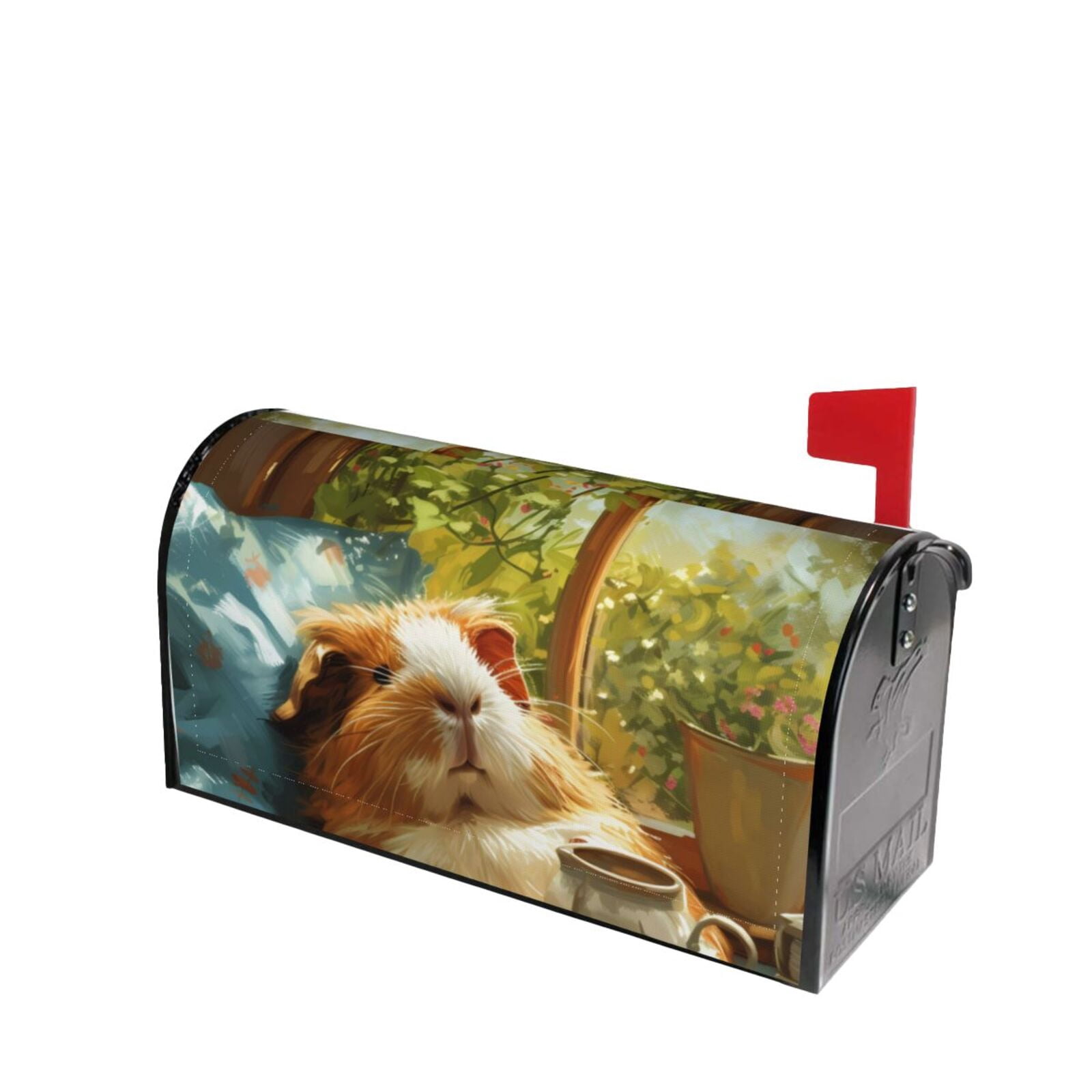 Lsque Lazy Home Style Guinea Pig Mailbox Cover Standard Size ,Magnetic ...