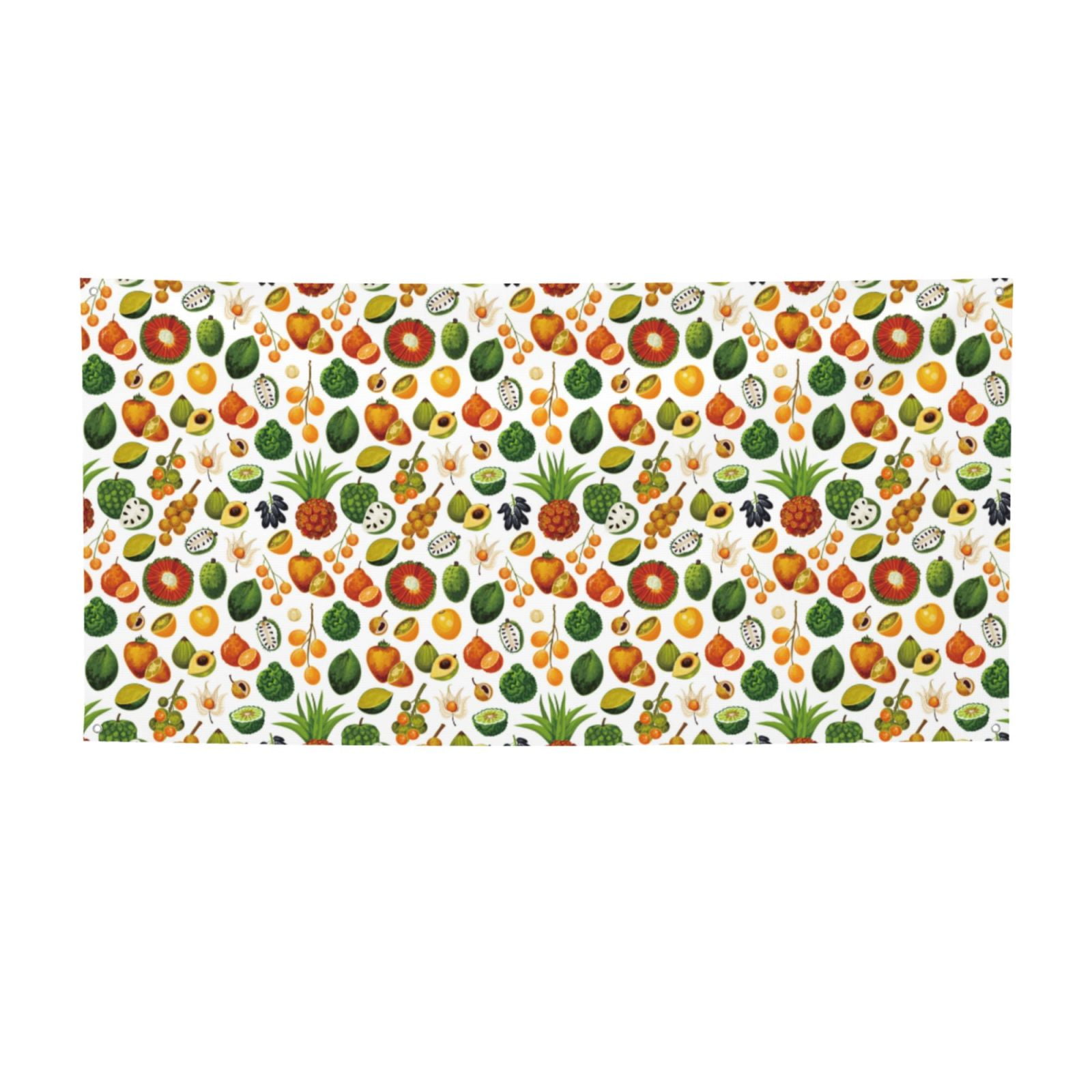 Lsque Lemon Fruits Vegetables Pattern Party Banner, Festive Banner ...