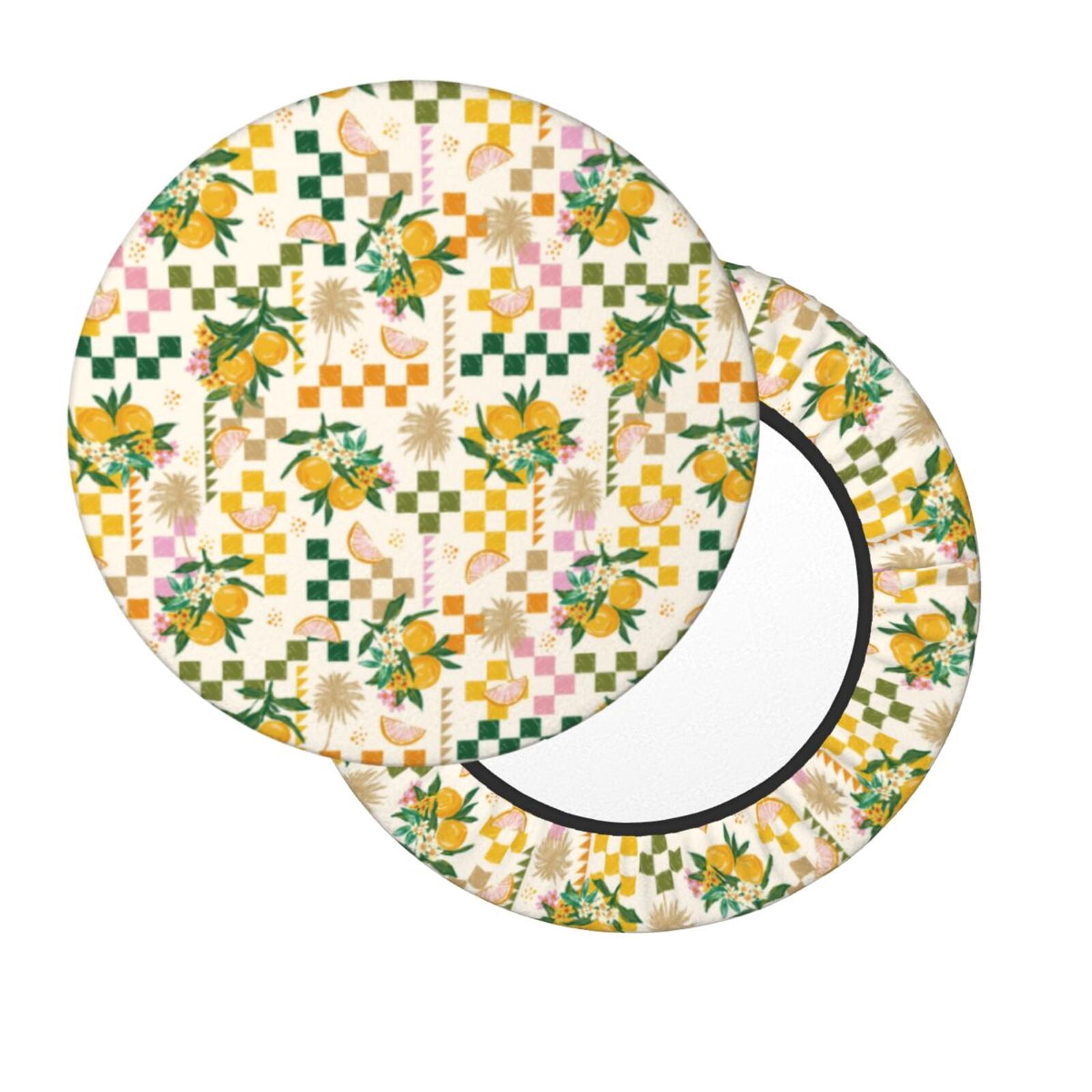 Lsque Lemon Round Bar chair cushion covers Velvet Fabric Premium ...