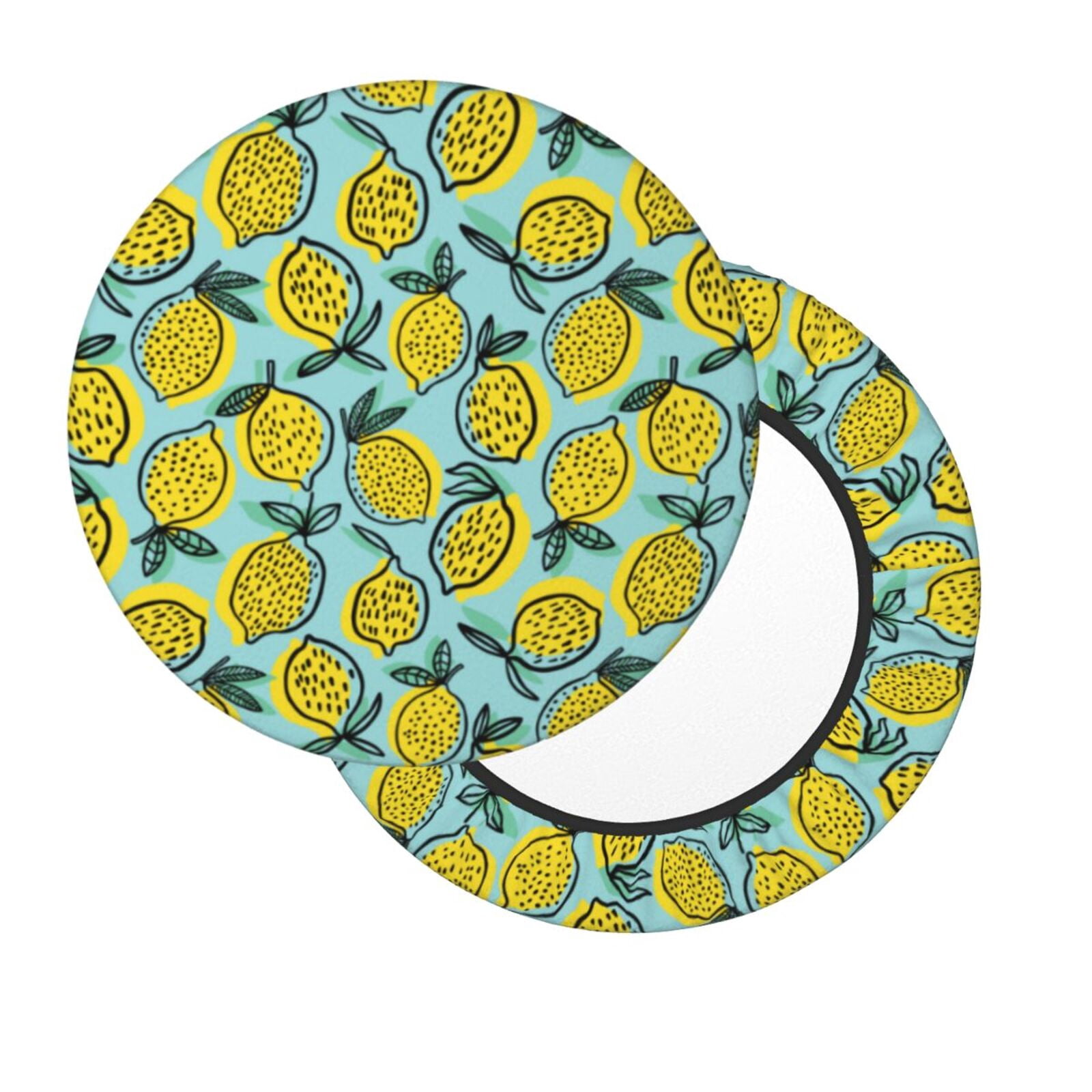 Lsque Lemon Round Bar chair cushion covers Velvet Fabric Premium ...