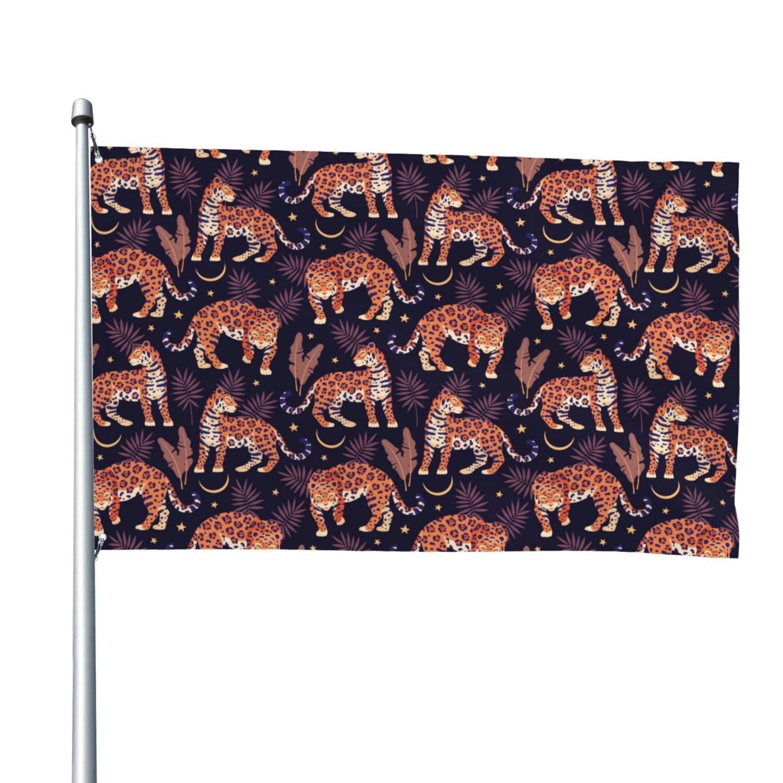 Lsque Leopard Print Pattern Flag,Leopard Print Printed Garden Flag 48 x ...