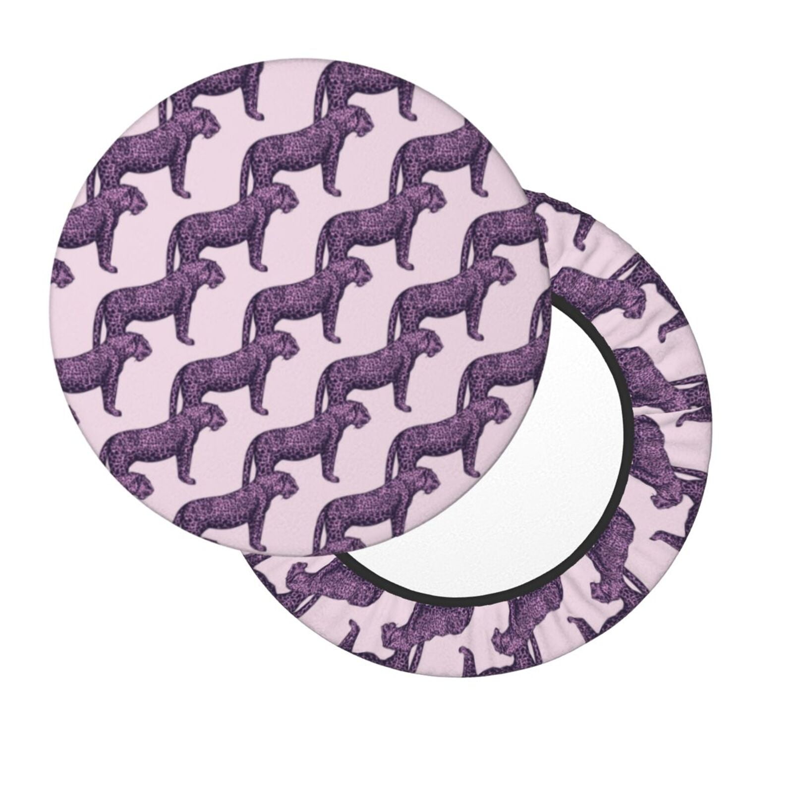 Lsque Leopard Print Round Bar chair cushion covers Velvet Fabric ...