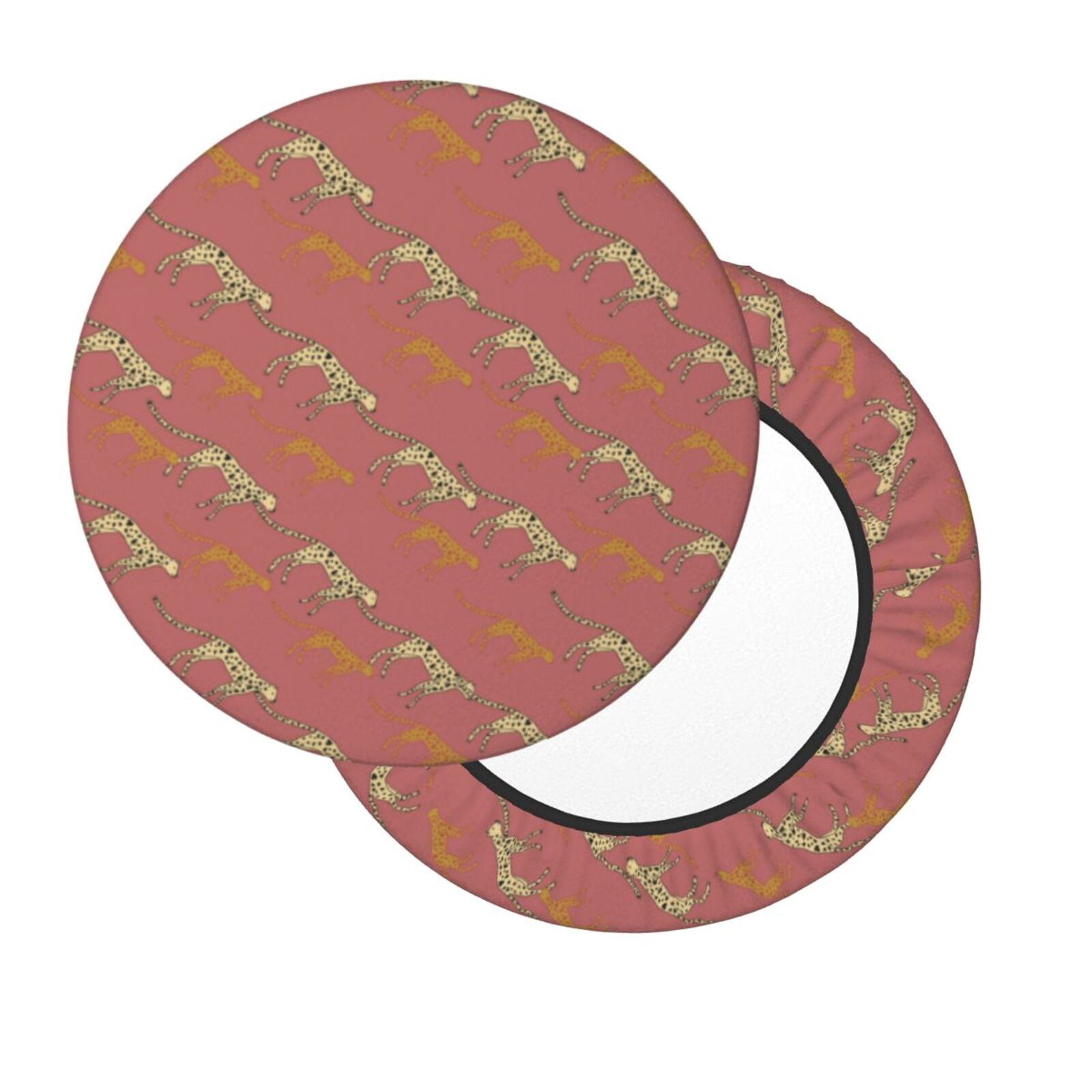 Lsque Leopard Print Round Bar chair cushion covers Velvet Fabric ...