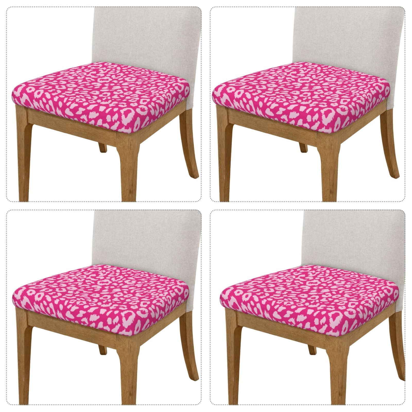 Lsque Leopard Printed Square Couch Cushion Covers, Floral Sofa Cushion ...