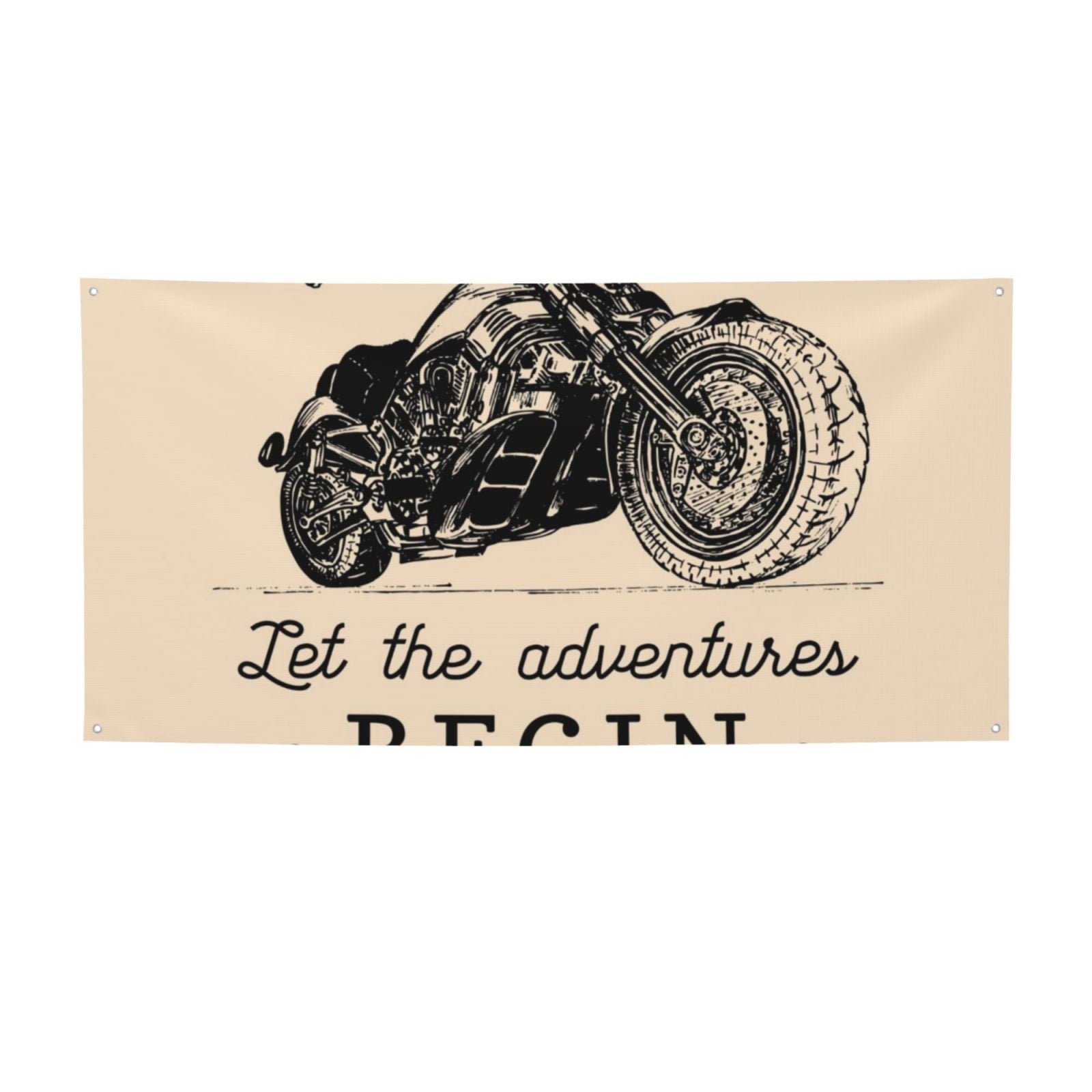 Lsque Let The Adventure Begin Pattern Party Banner, Festive Banner ...