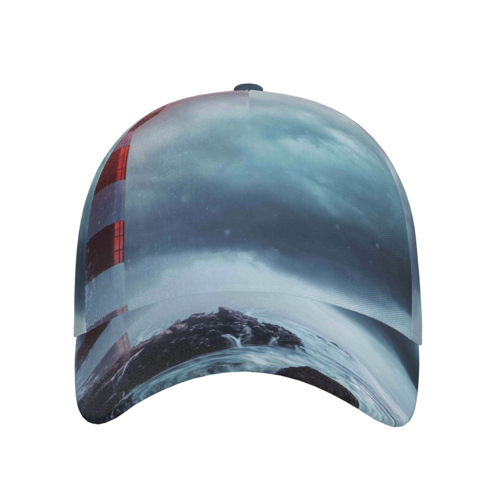 Lsque Lighthouse in a Stormy Sea Baseball Cap Trucker Low Profile Hat ...