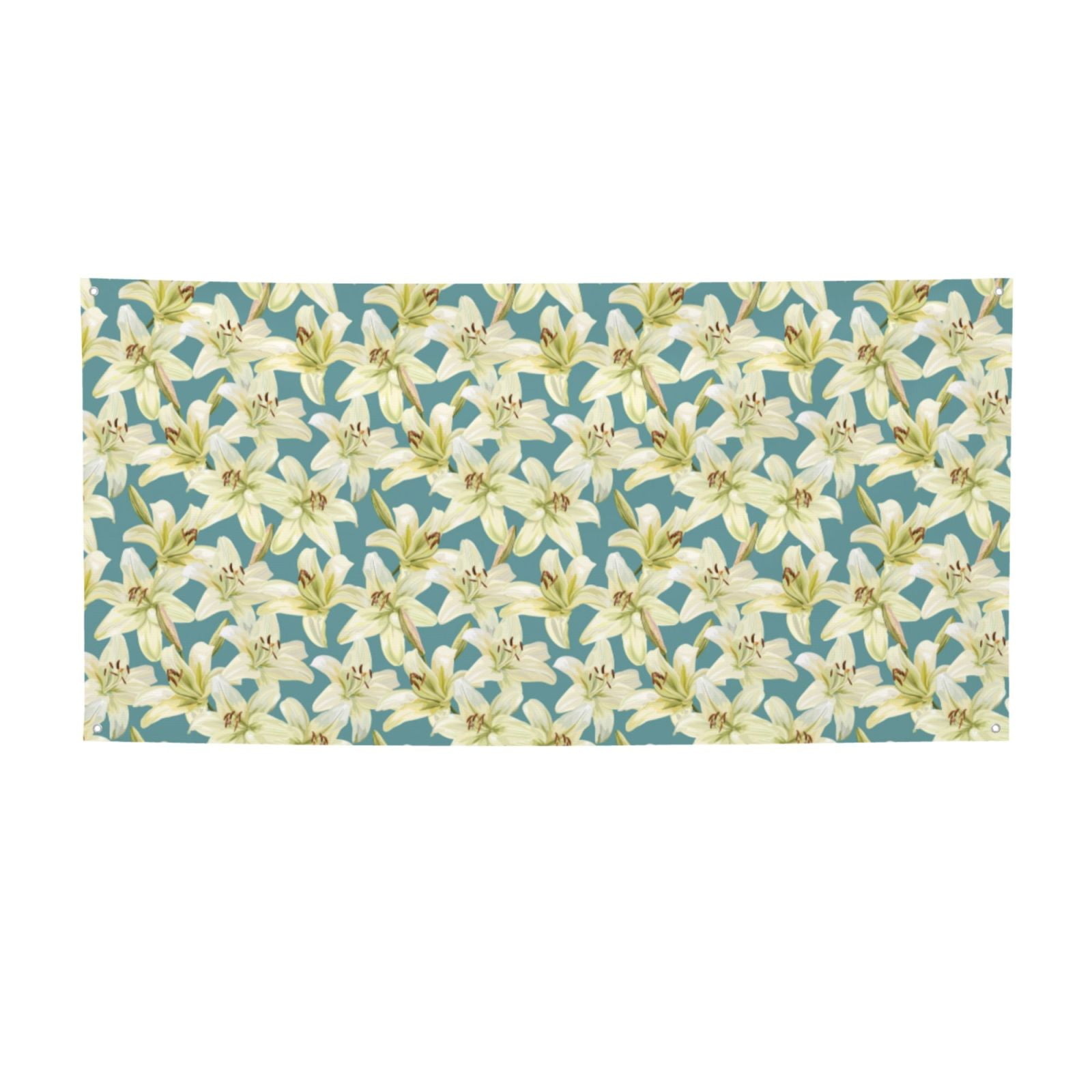 Lsque Lilies Flowers Pattern Party Banner, Festive Banner , Holiday ...