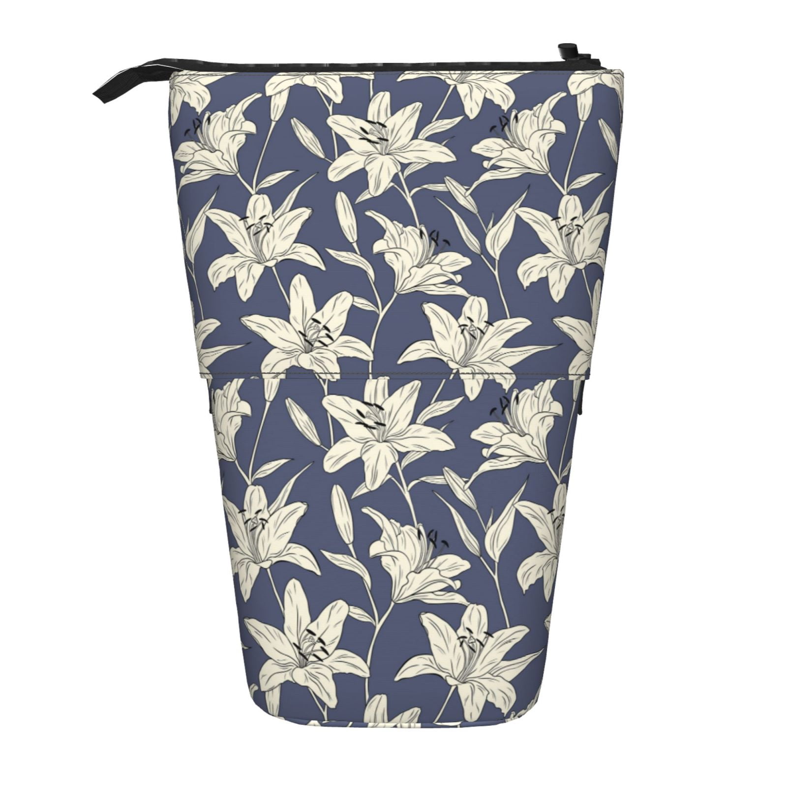 Lsque Lilies Flowers Pattern Telescopic Pencil Bag Pen Holder ...