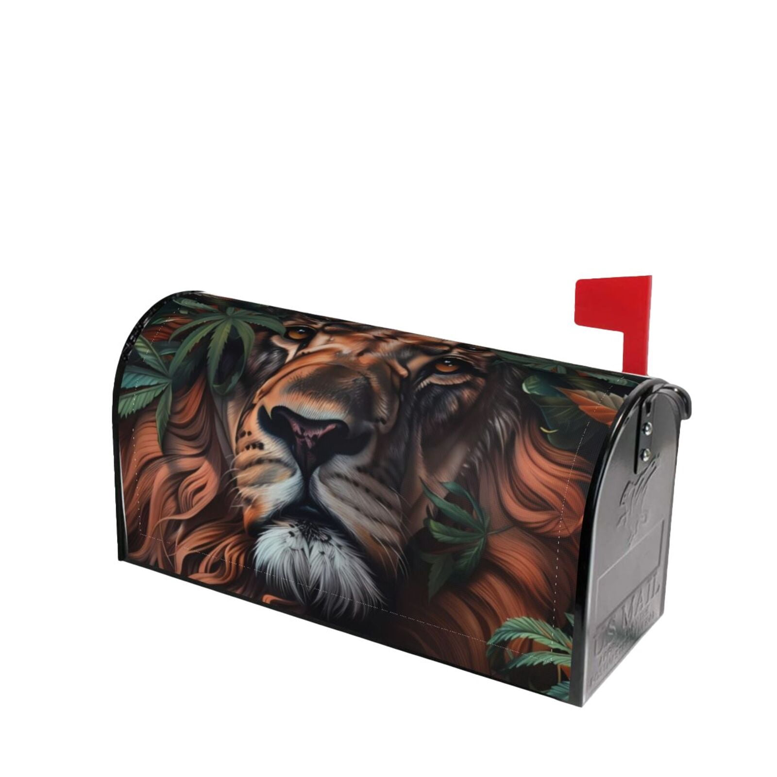 Lsque Lion Forest Crown Mailbox Cover Standard Size ,Magnetic Mailbox ...