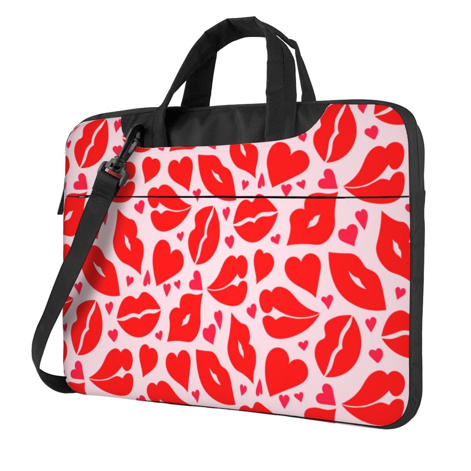 Lsque Lips Kiss Pattern Laptop Bag – Portable & Slim Single-Shoulder ...