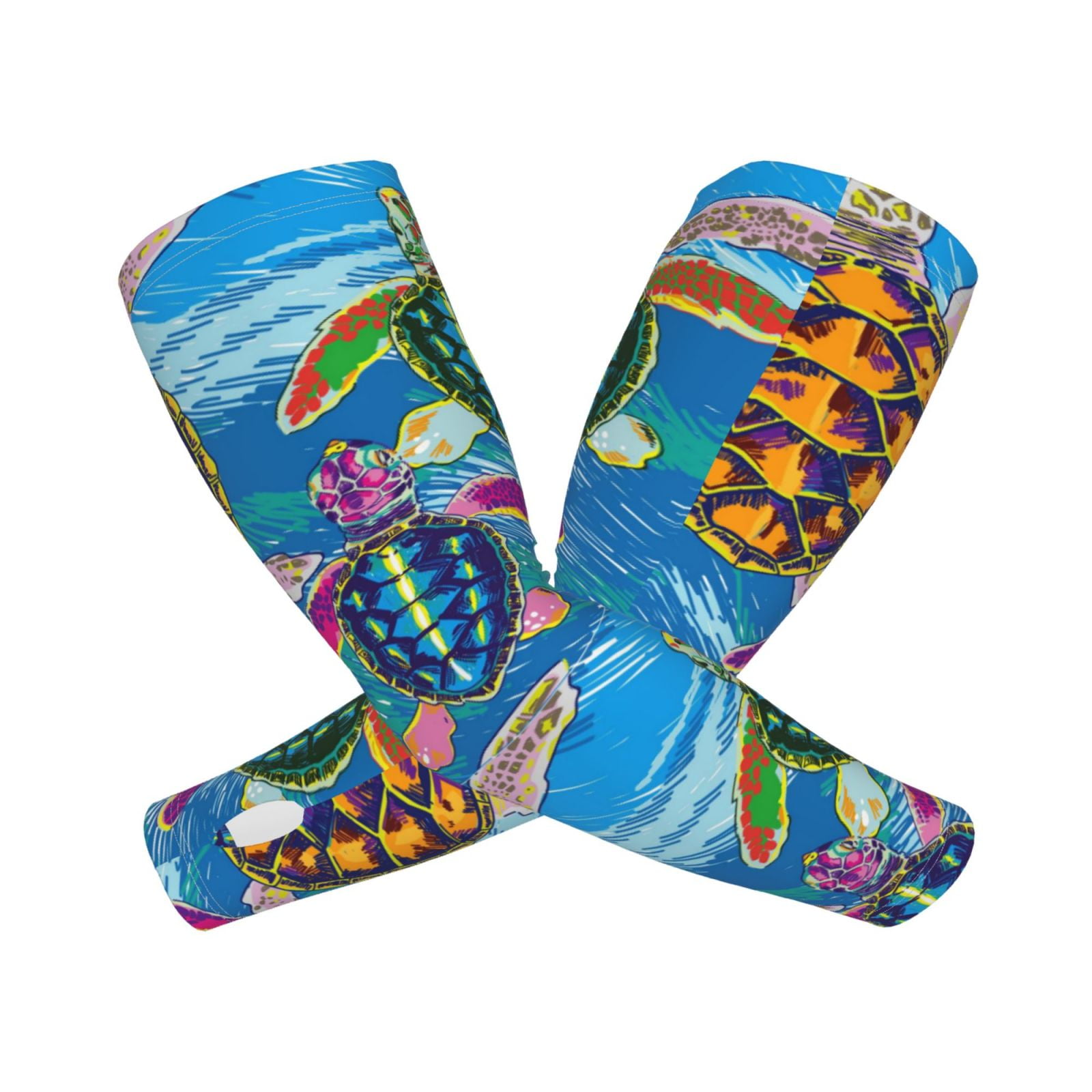 Lsque Little Sea Turtles Cooling Arm Sleeves for Men & Women ...