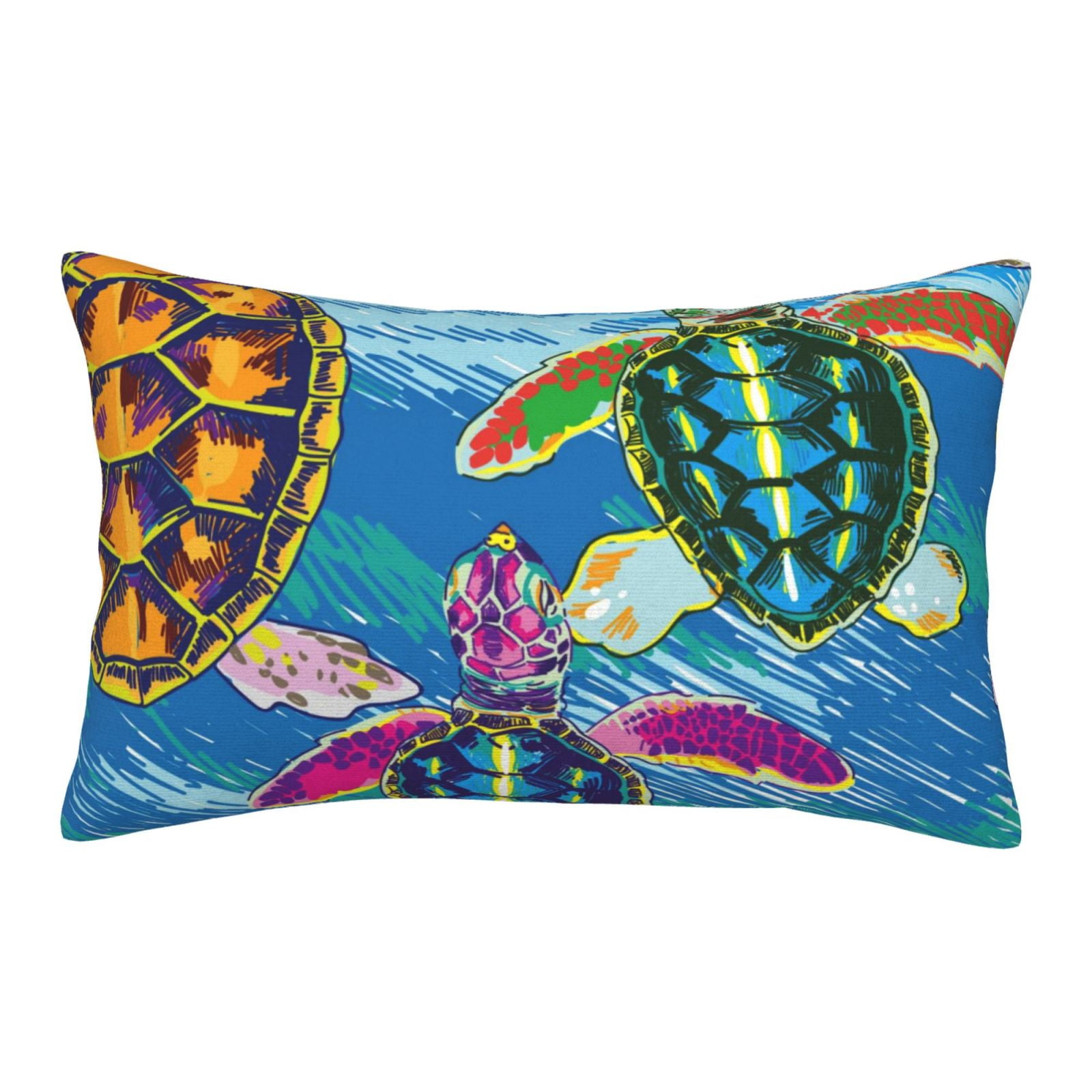 Lsque Little Sea Turtles Pattern Pillow Case – Soft & Cozy Throw Pillow ...