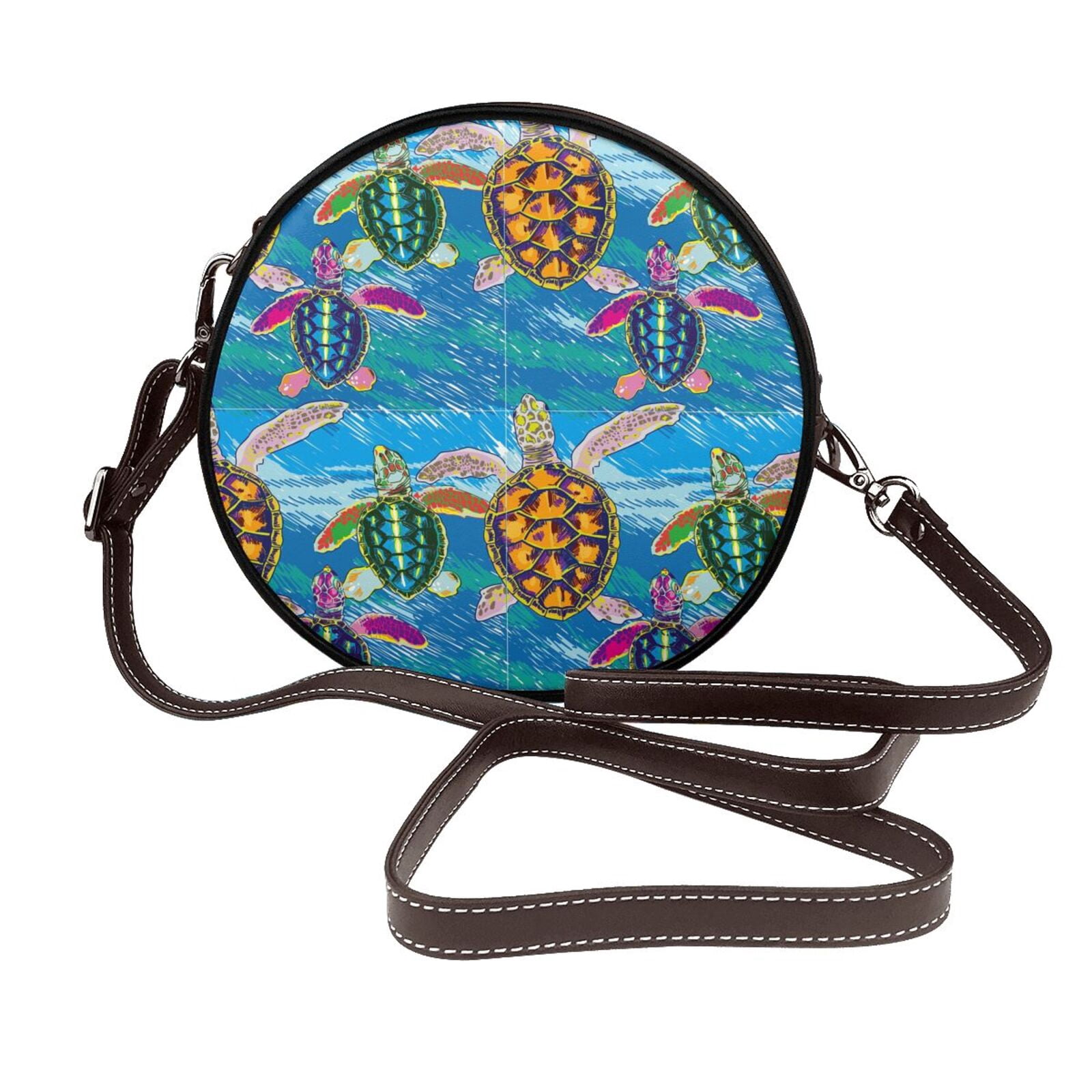 Lsque Little Sea Turtles Pattern Shoulder Bag – Microfiber Leather ...