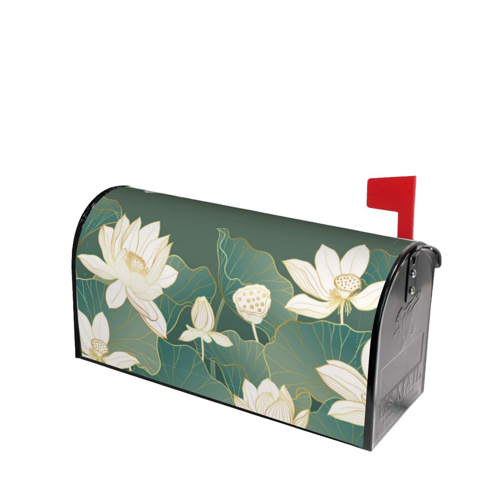 Lsque Lotus Golden Line Mailbox Cover Standard Size ,Magnetic Mailbox ...