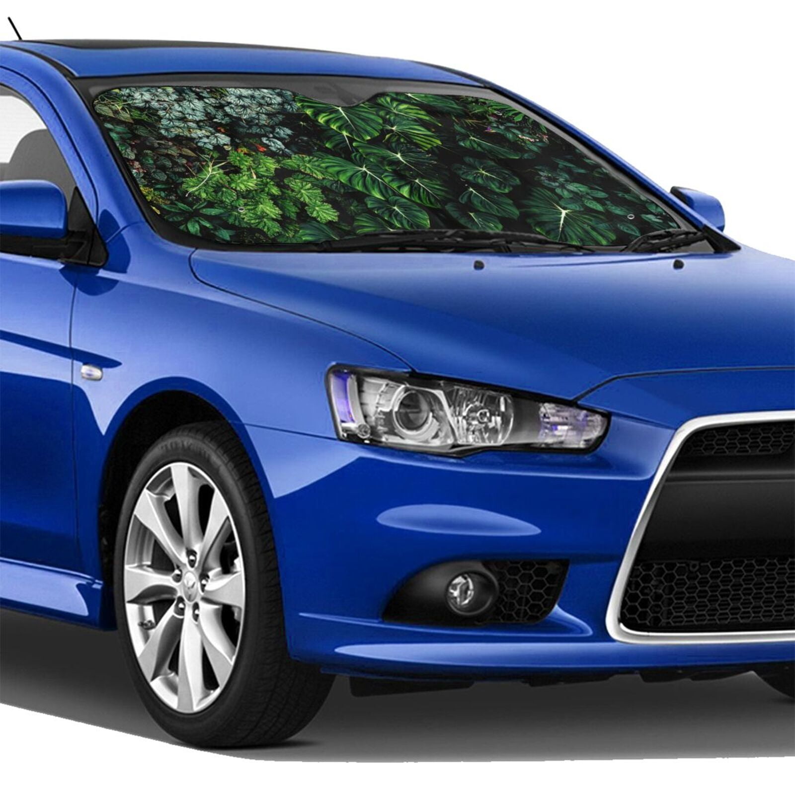 Lsque Lush Foliage Green Plant Car Windshield Sun Shade | Accordion ...