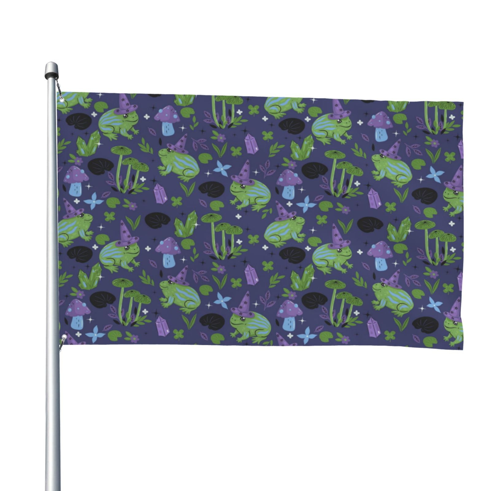 Lsque Magic Toads in Hats Pattern Flag,Magic Toads in Hats Printed ...