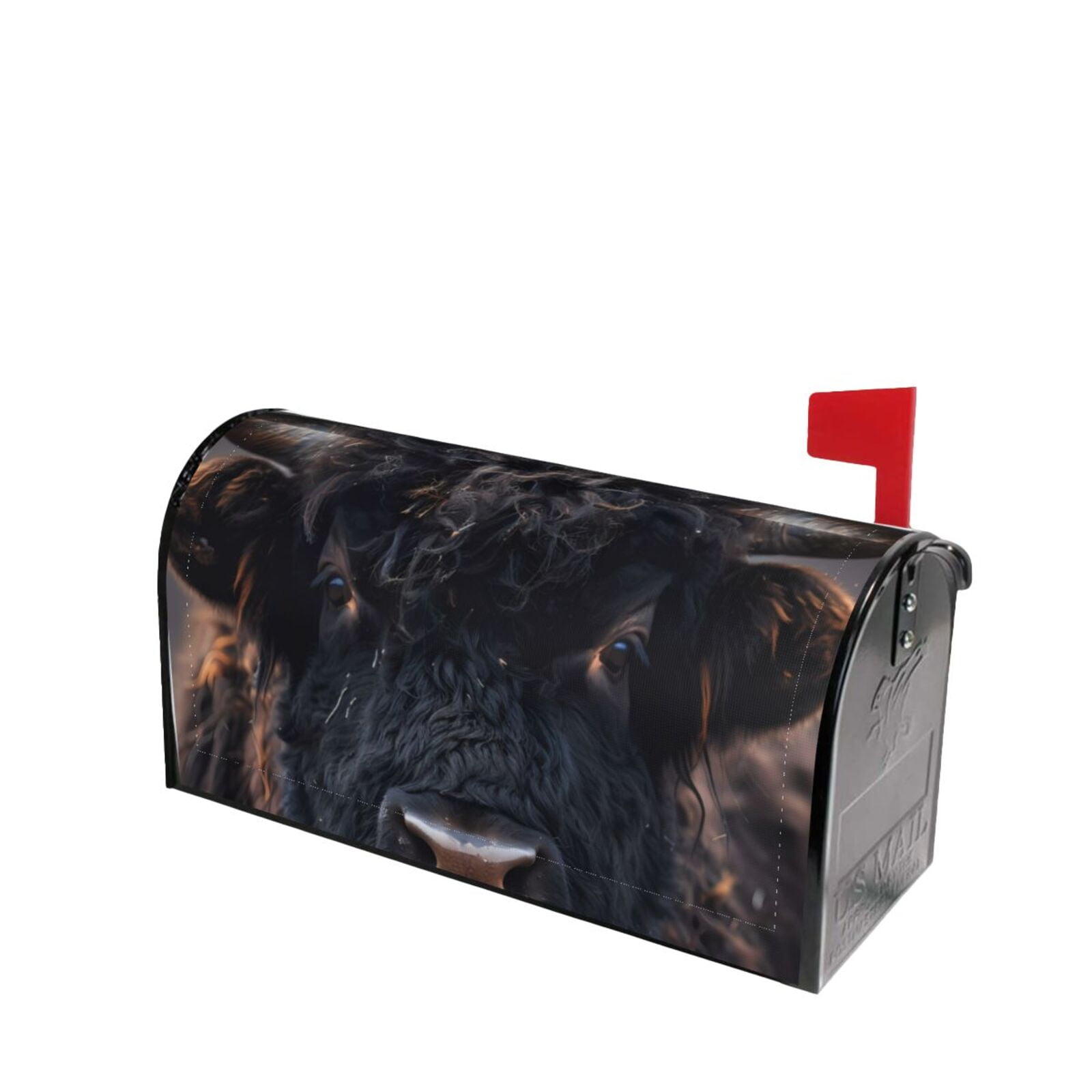 Lsque Majestic Black Yak Mailbox Cover Standard Size ,Magnetic Mailbox ...