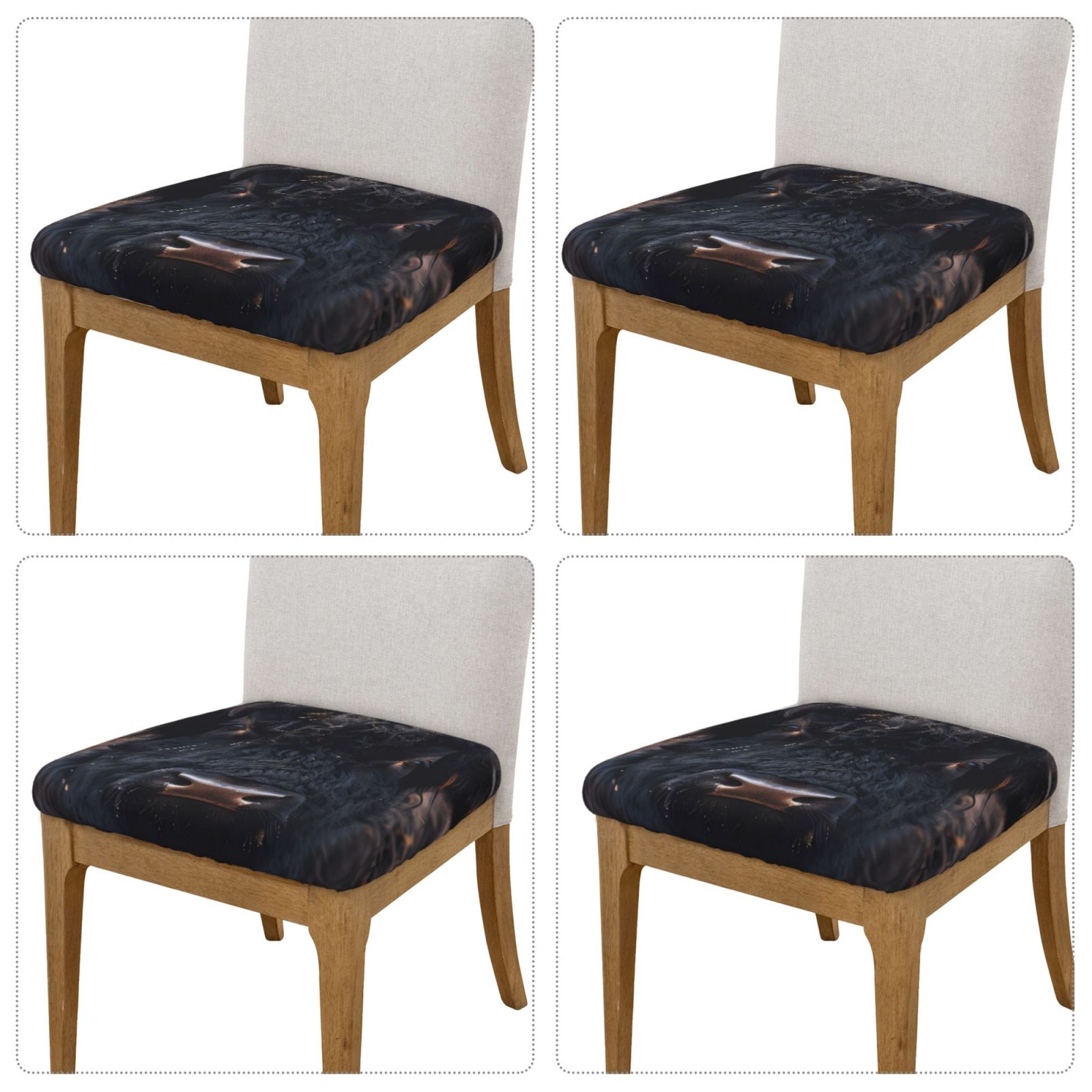 Lsque Majestic Black Yak Printed Square Couch Cushion Covers, Floral ...
