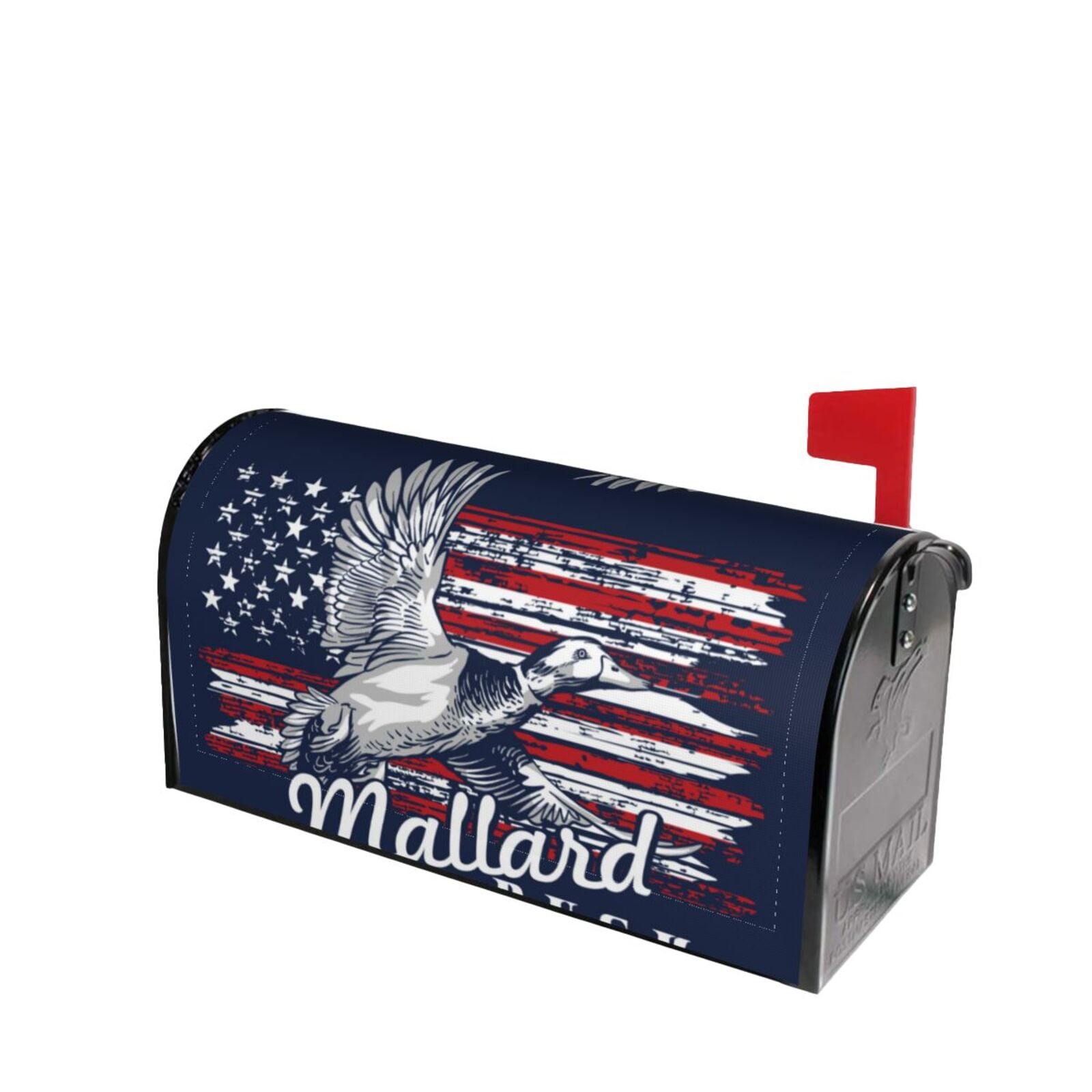 Lsque Mallard Duck With American Flag Mailbox Cover Standard Size ...